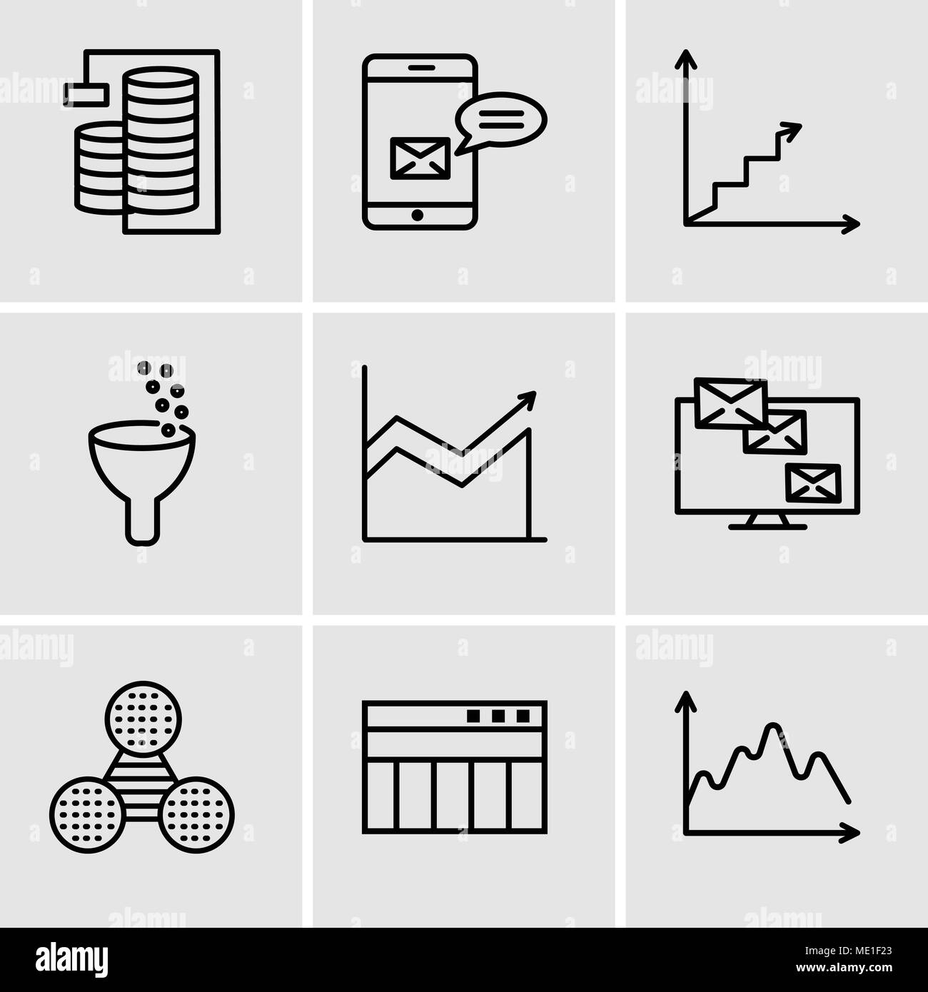 Data analytics ascending line chart hi-res stock photography and images - Alamy