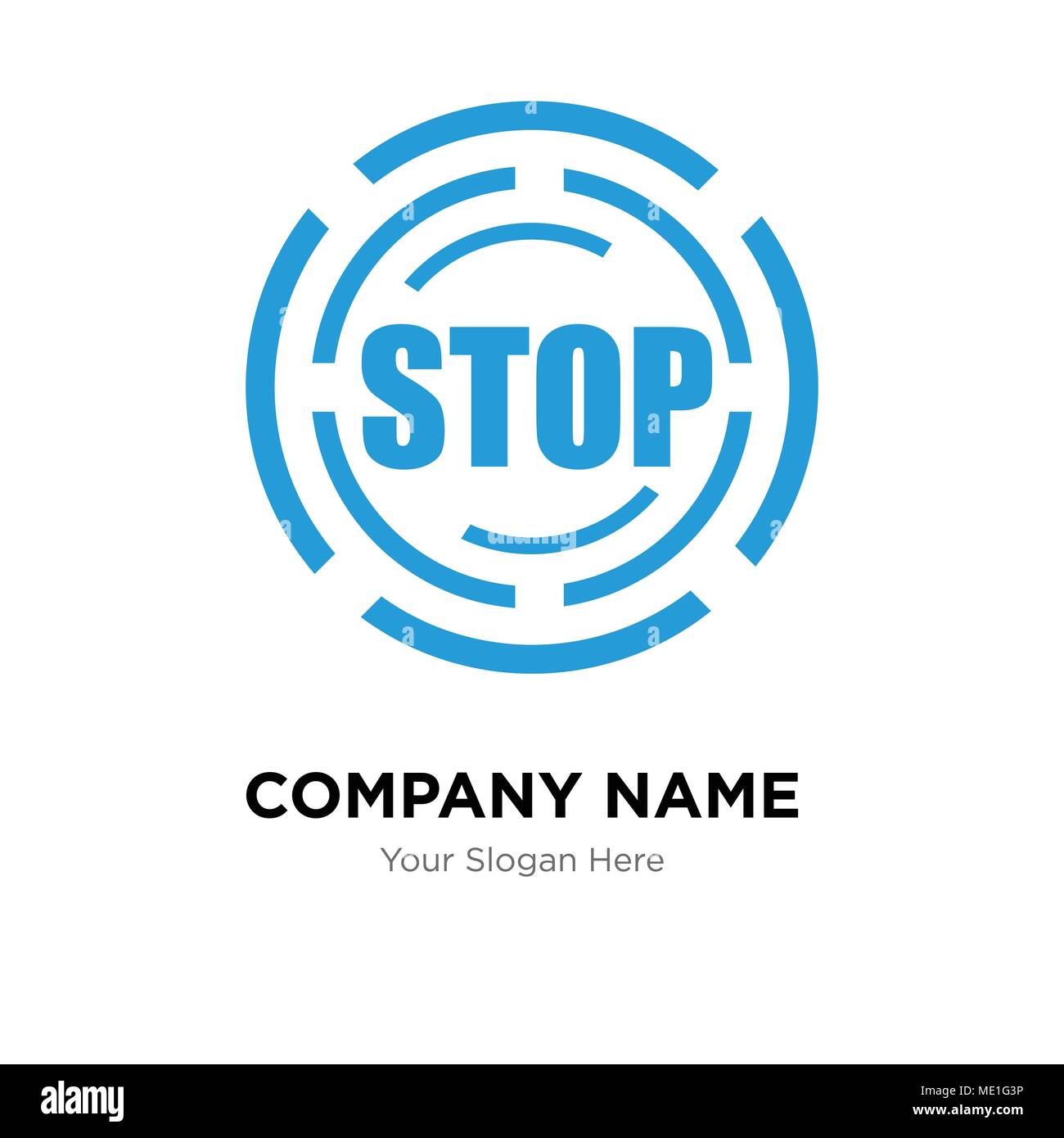 stop company logo design template, Business corporate vector icon Stock ...