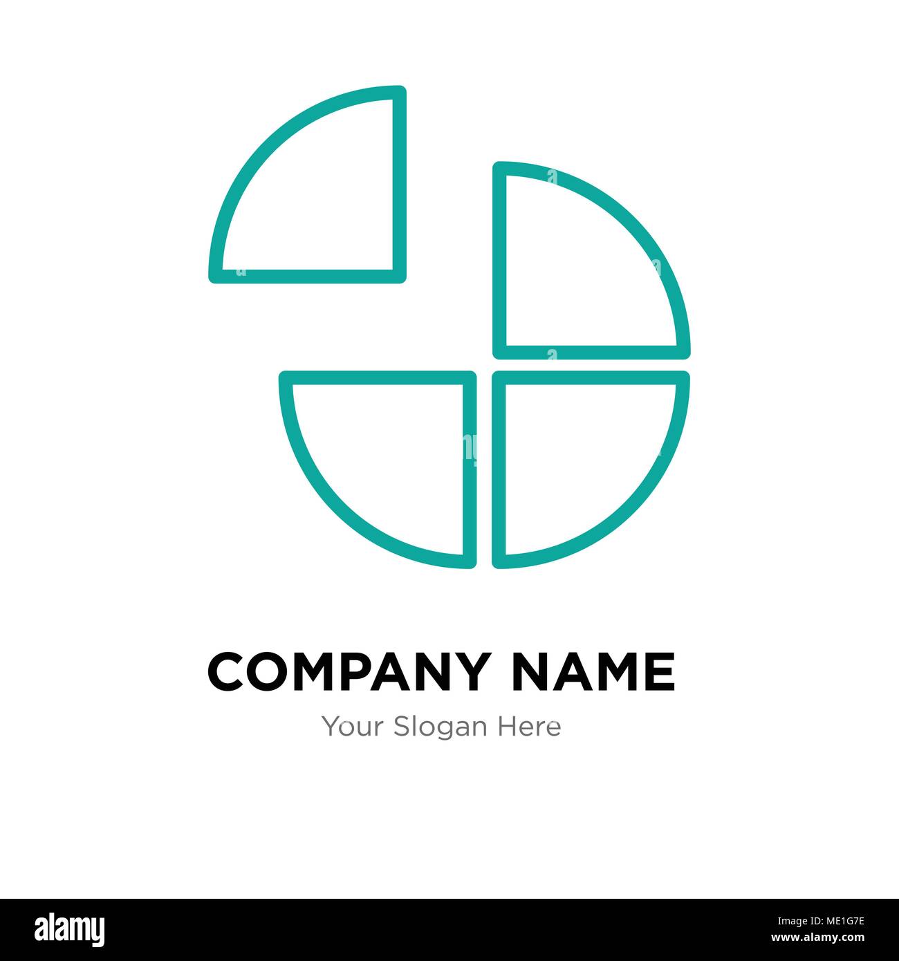 Pie chart company logo design template, Business corporate vector icon ...