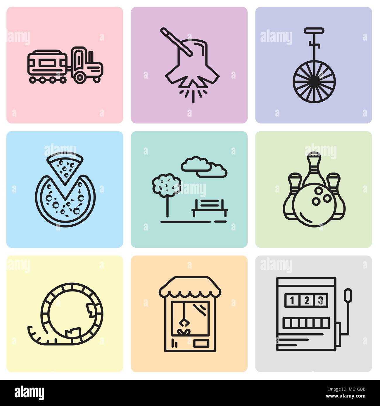 Roller coaster games for kids vector vectors hi-res stock photography ...