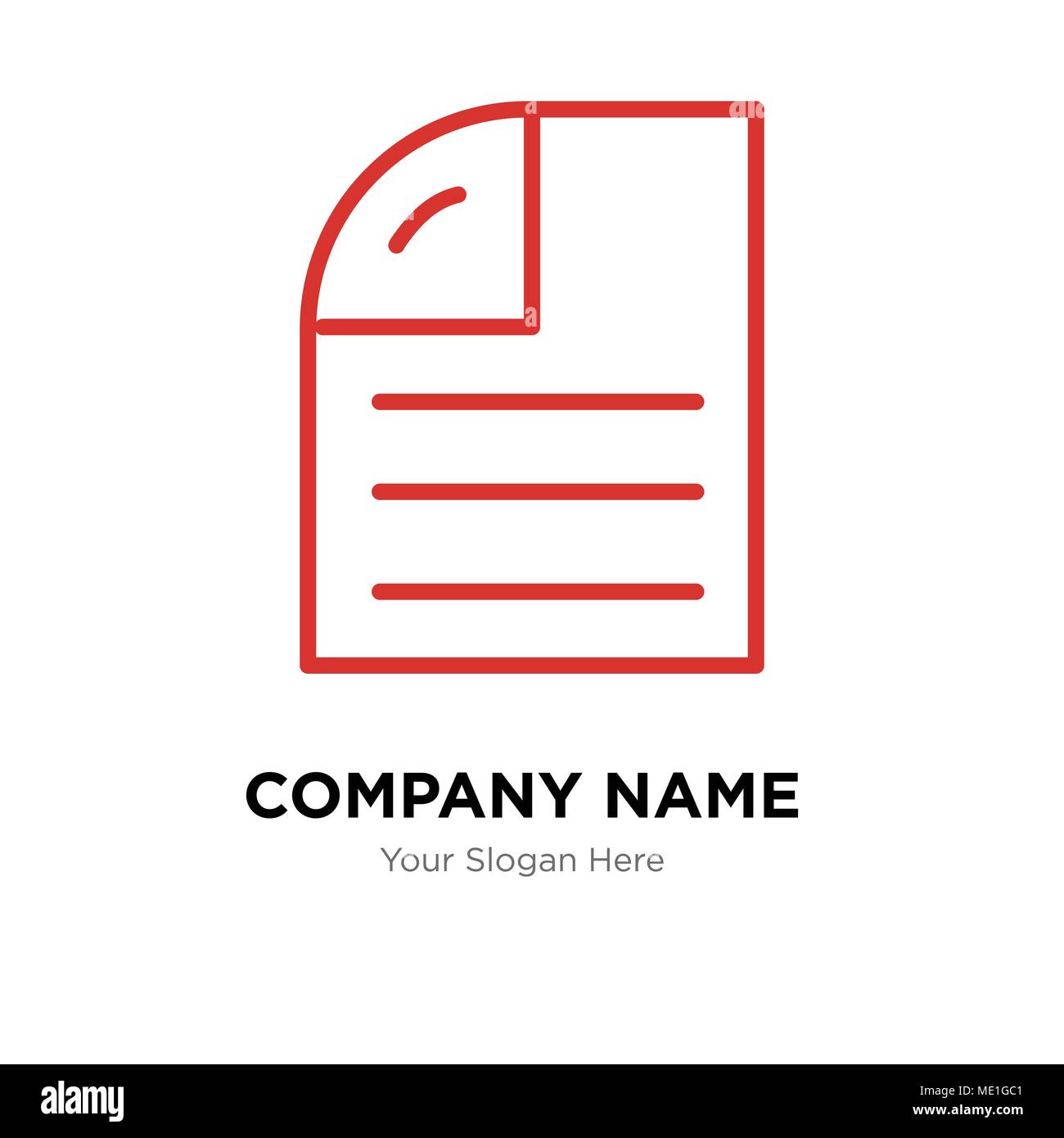 Paper note company logo design template, Business corporate vector icon ...
