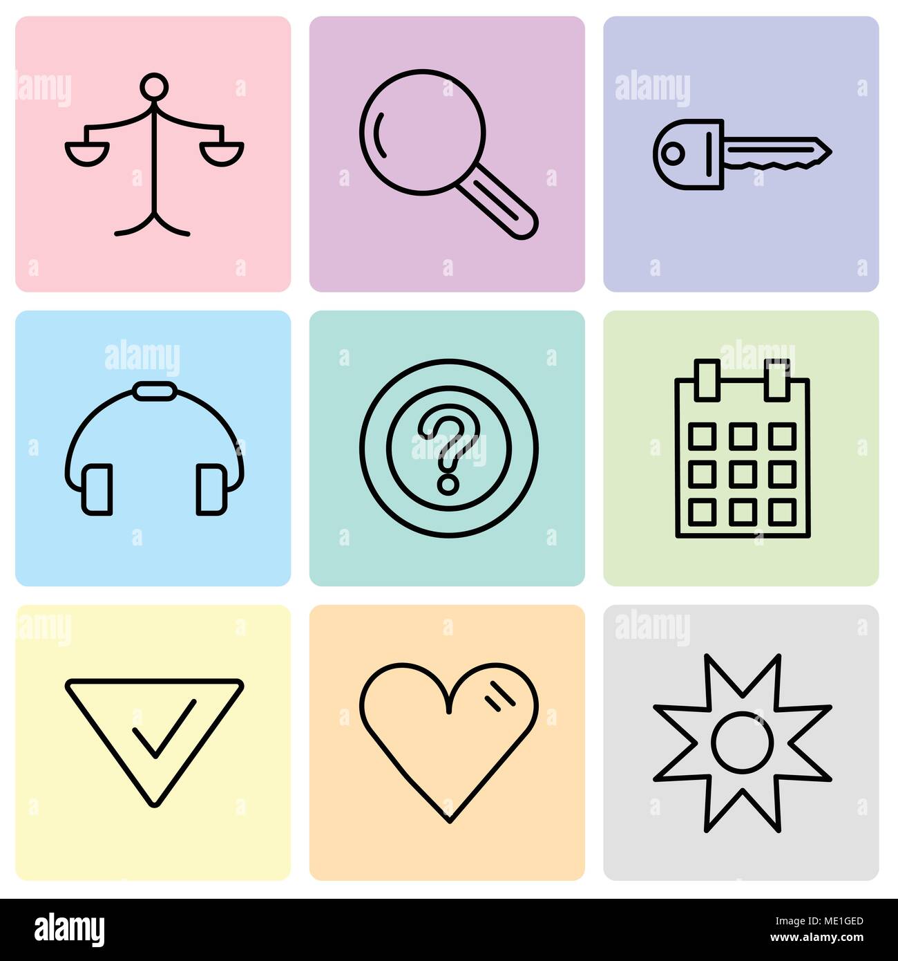 Heart mark linear icon Stock Vector Images - Alamy