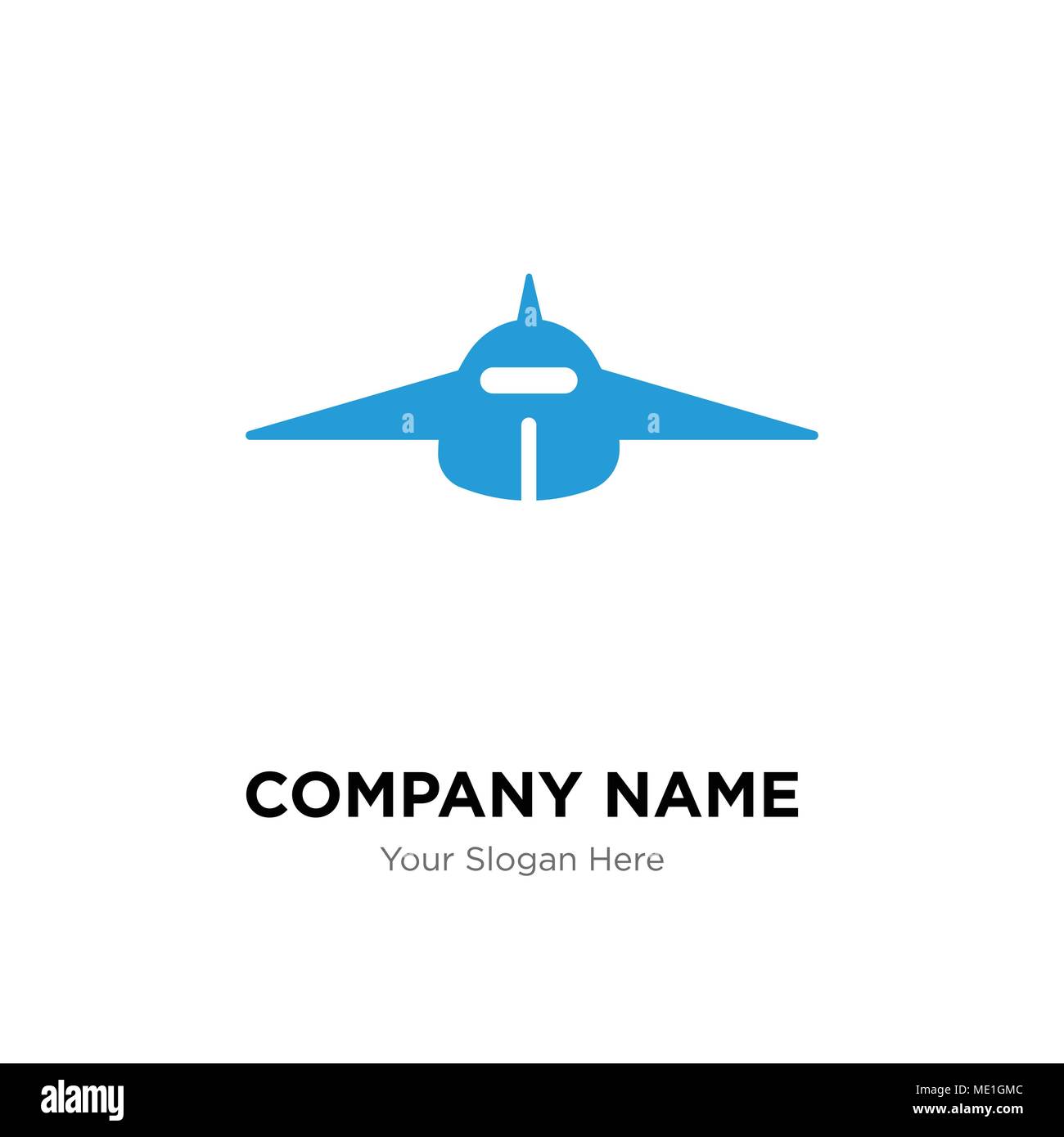 Airplane frontal view company logo design template, Business corporate ...