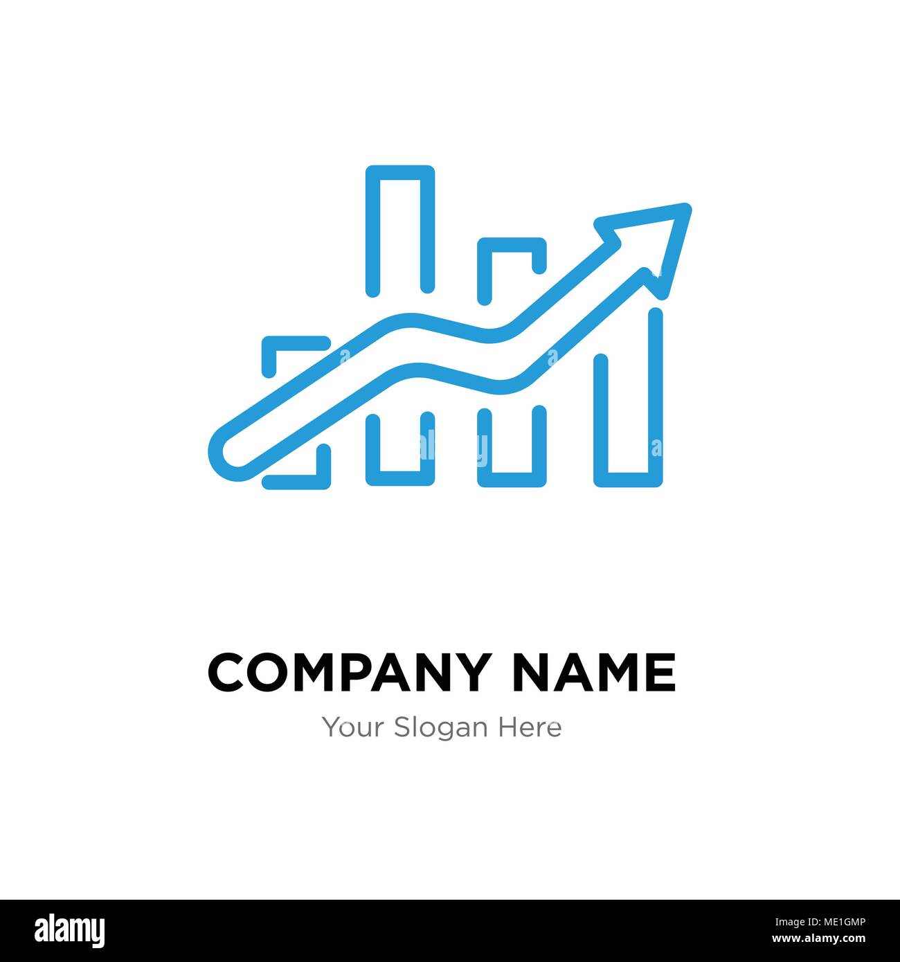 Bars chart company logo design template, Business corporate vector icon ...