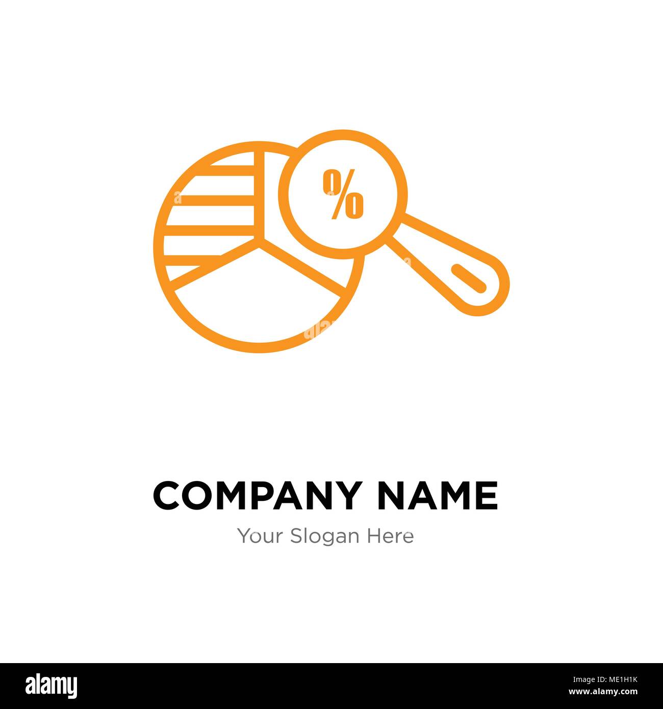 Pie chart analysis company logo design template, Business corporate ...