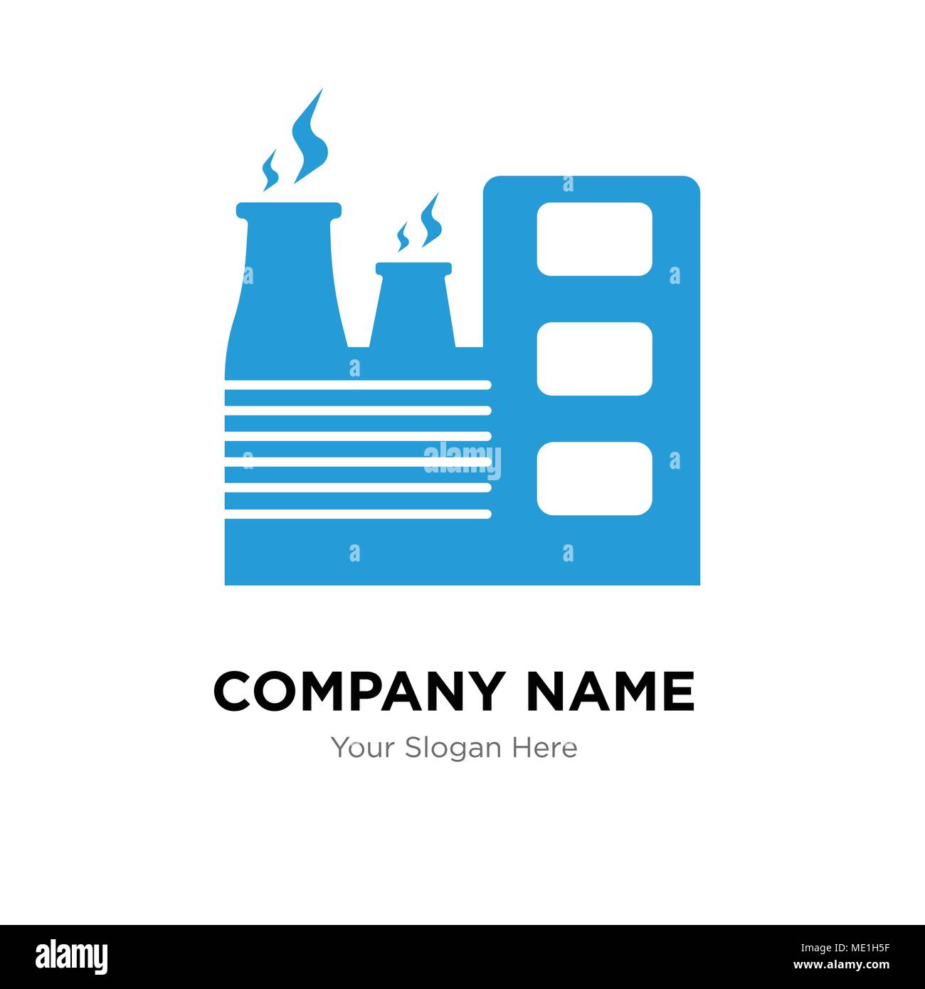 Factory vector logo design template hi-res stock photography and images ...