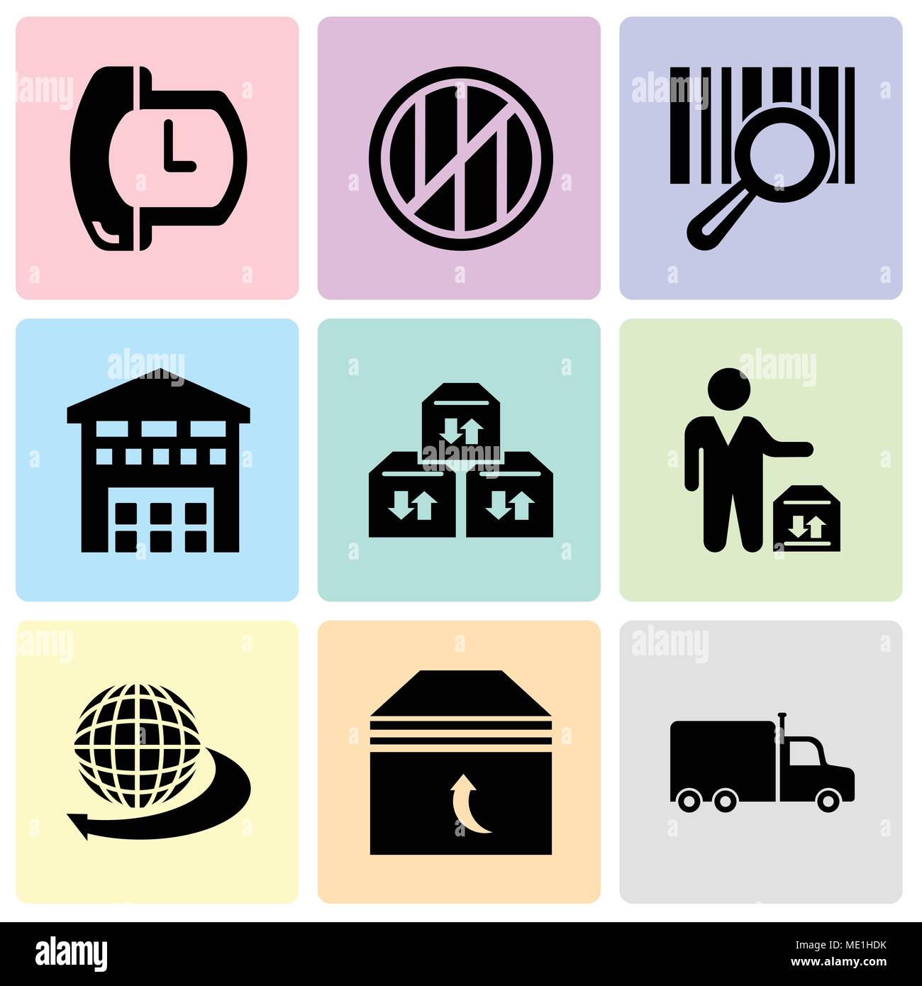 International packing icons hi-res stock photography and images - Alamy