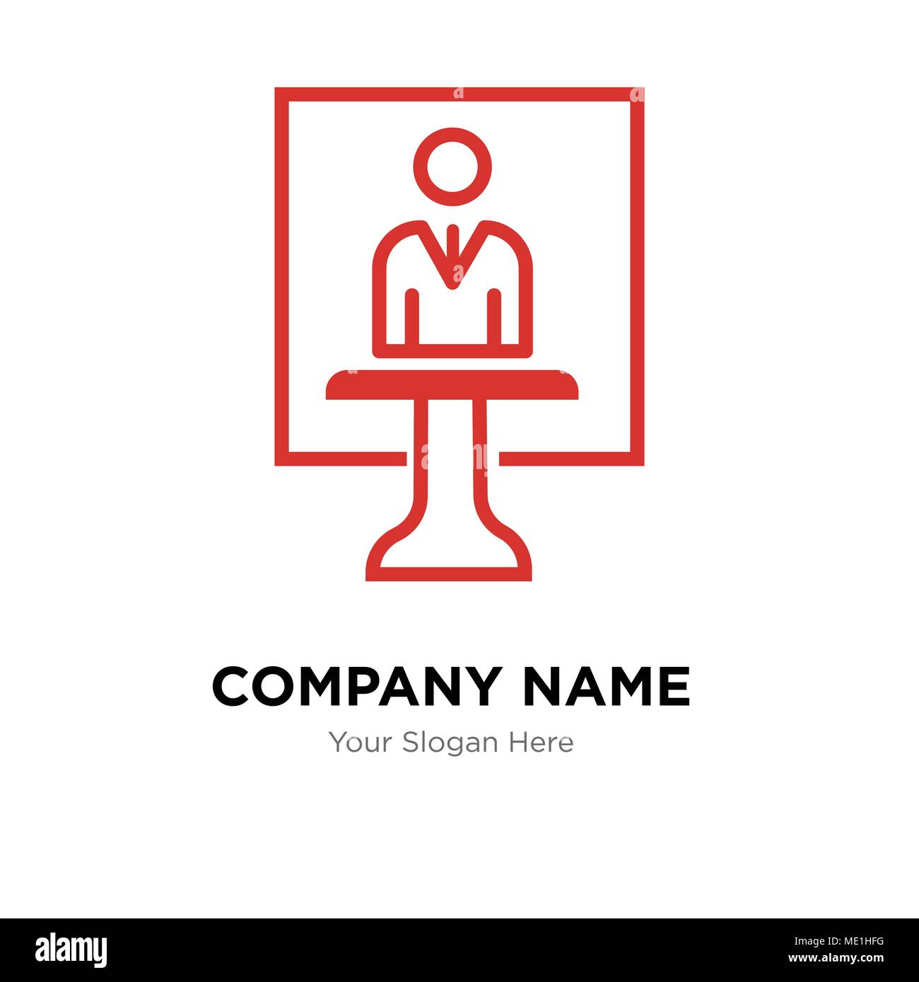 presenter company logo design template, Business corporate vector icon ...