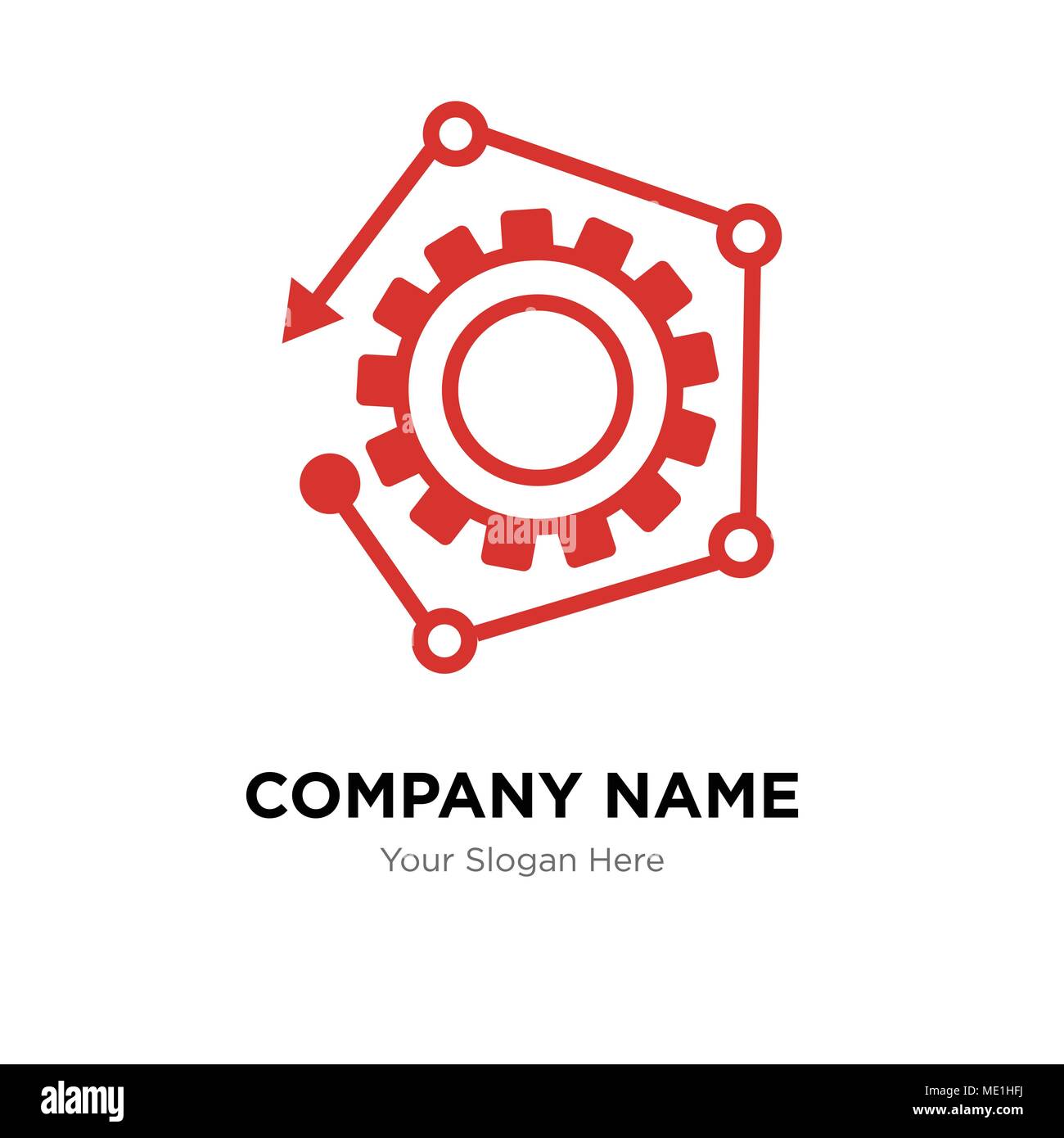 Circle gear linear icon Cut Out Stock Images & Pictures - Alamy