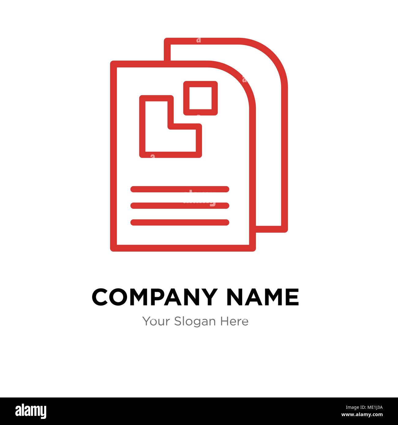 Data page company logo design template, Business corporate vector icon ...