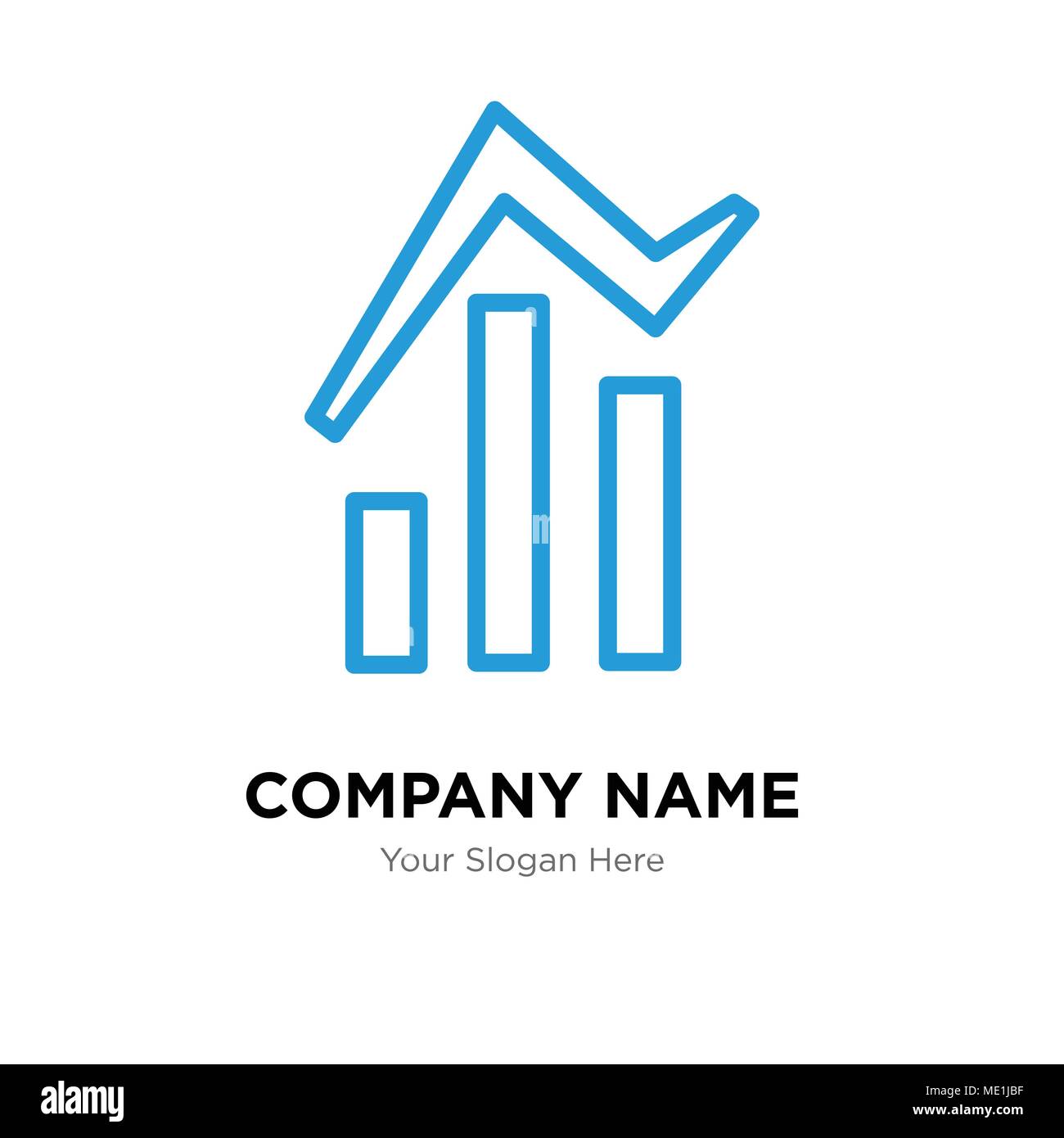 Bars and data analytics company logo design template, Business ...
