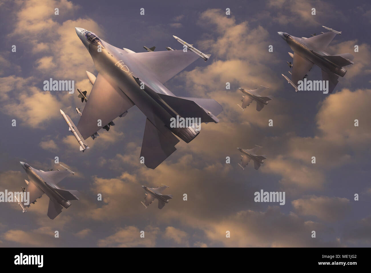 jet plane flying on sky for war theme Stock Photo - Alamy