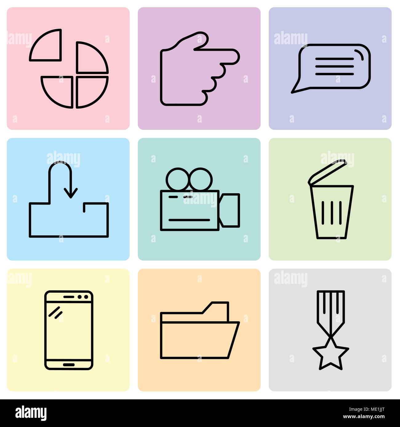 Hand pointing to a file folder Stock Vector Images - Alamy