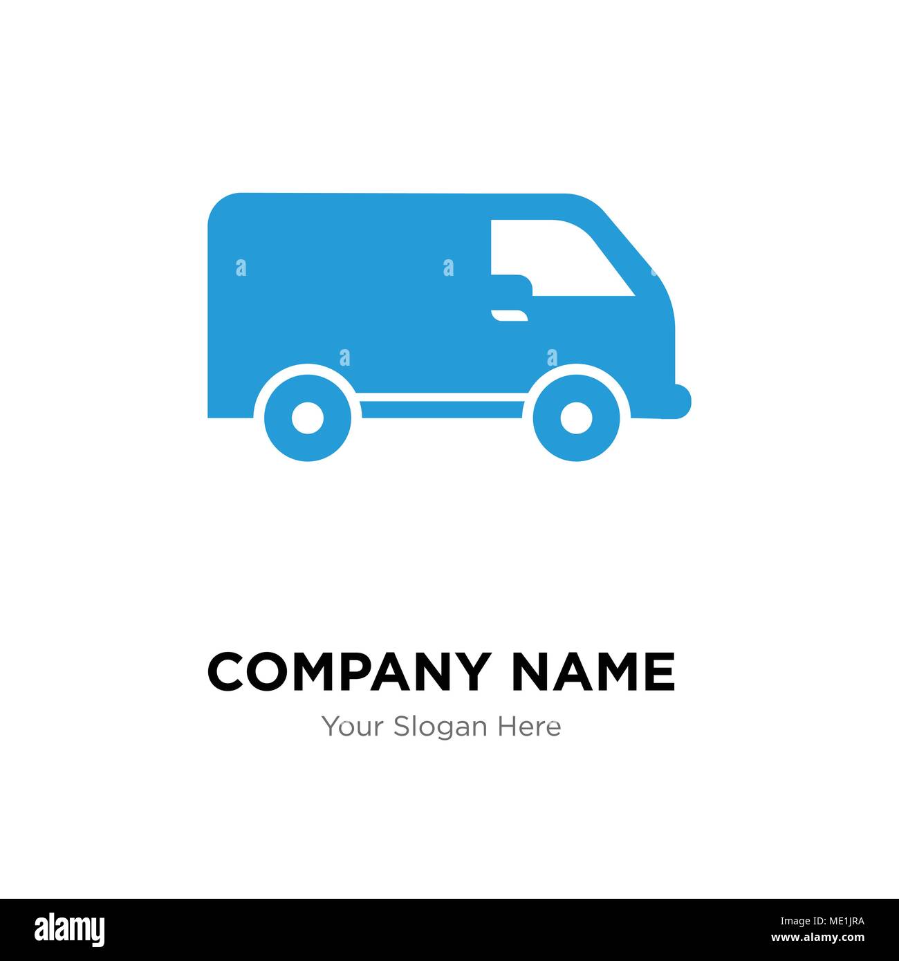 Black delivery small truck side view company logo design template ...