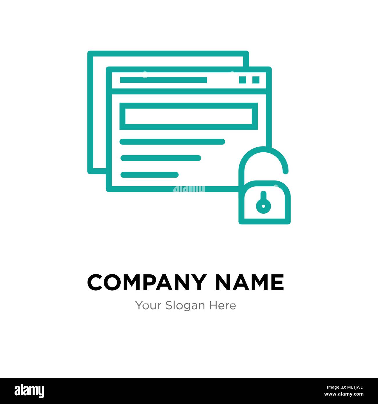 unlock company logo design template, Business corporate vector icon ...
