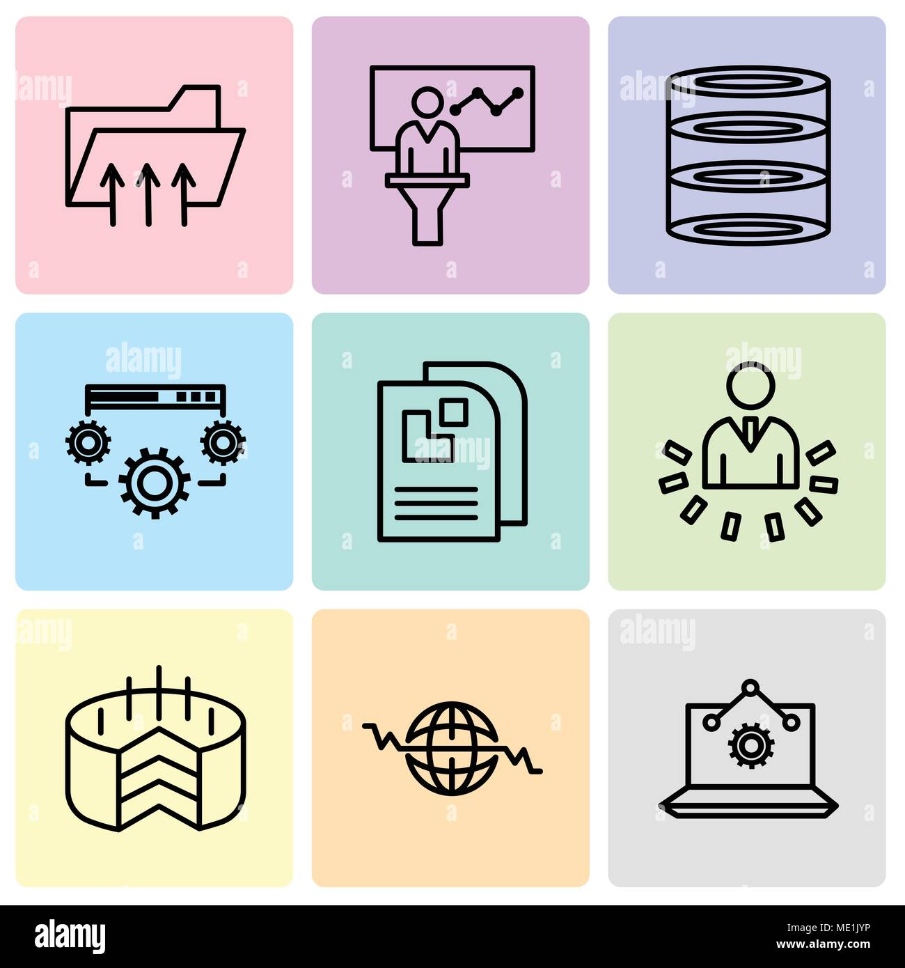 Folder settings icon web Stock Vector Images - Alamy