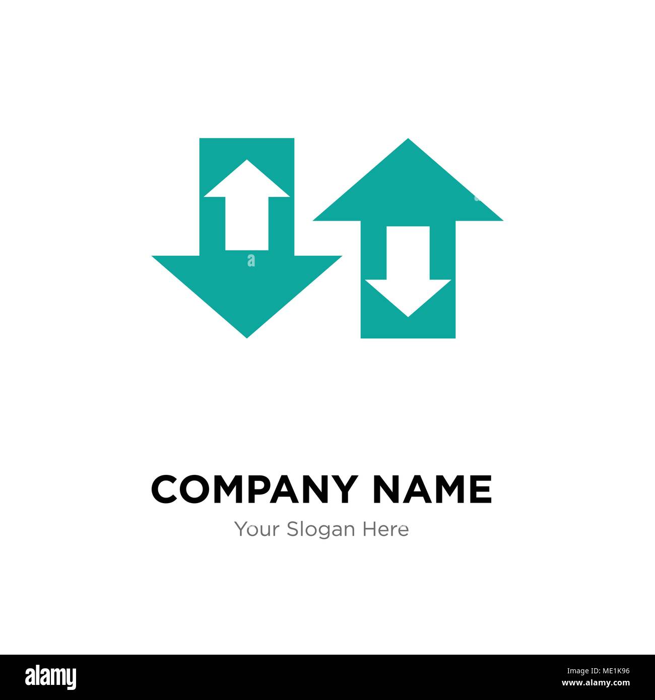 Up arrows couple company logo design template, Business corporate ...