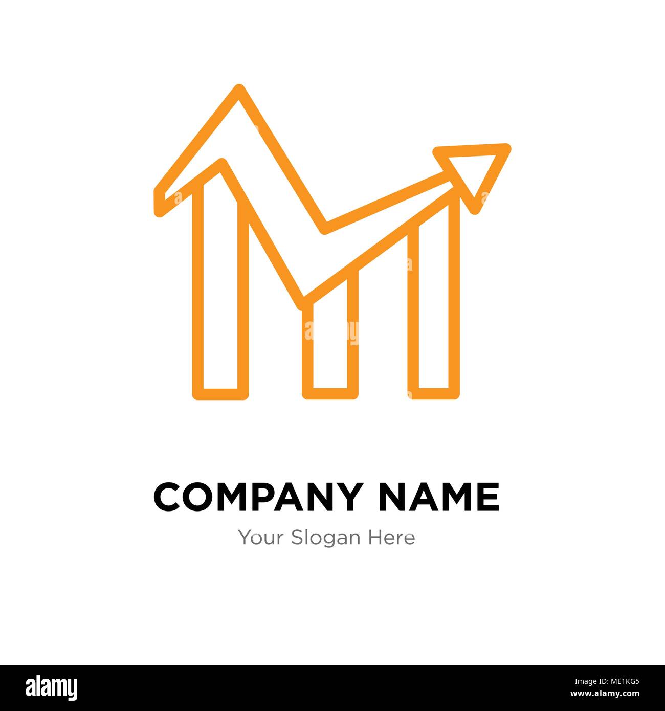Chart company logo design template, Business corporate vector icon ...