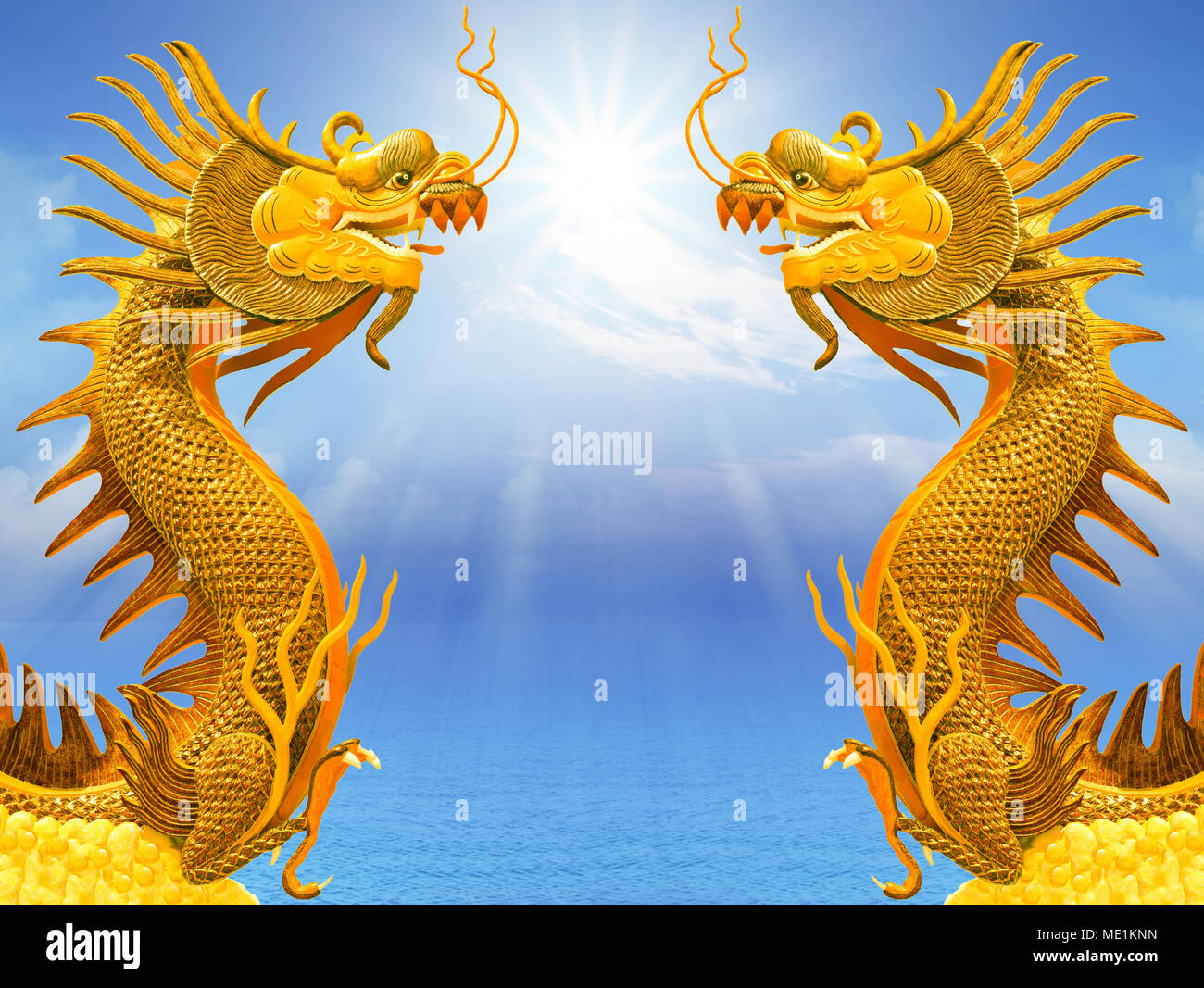 dragon and sunlight on sea water use for multipurpose Stock Photo - Alamy