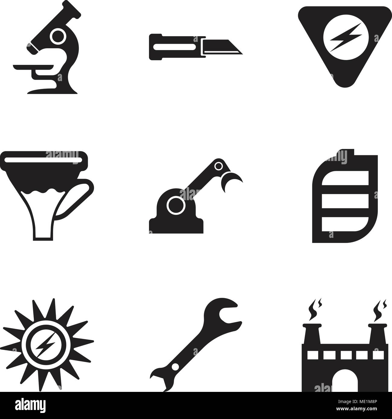 Microscope object icon linear Stock Vector Images - Alamy