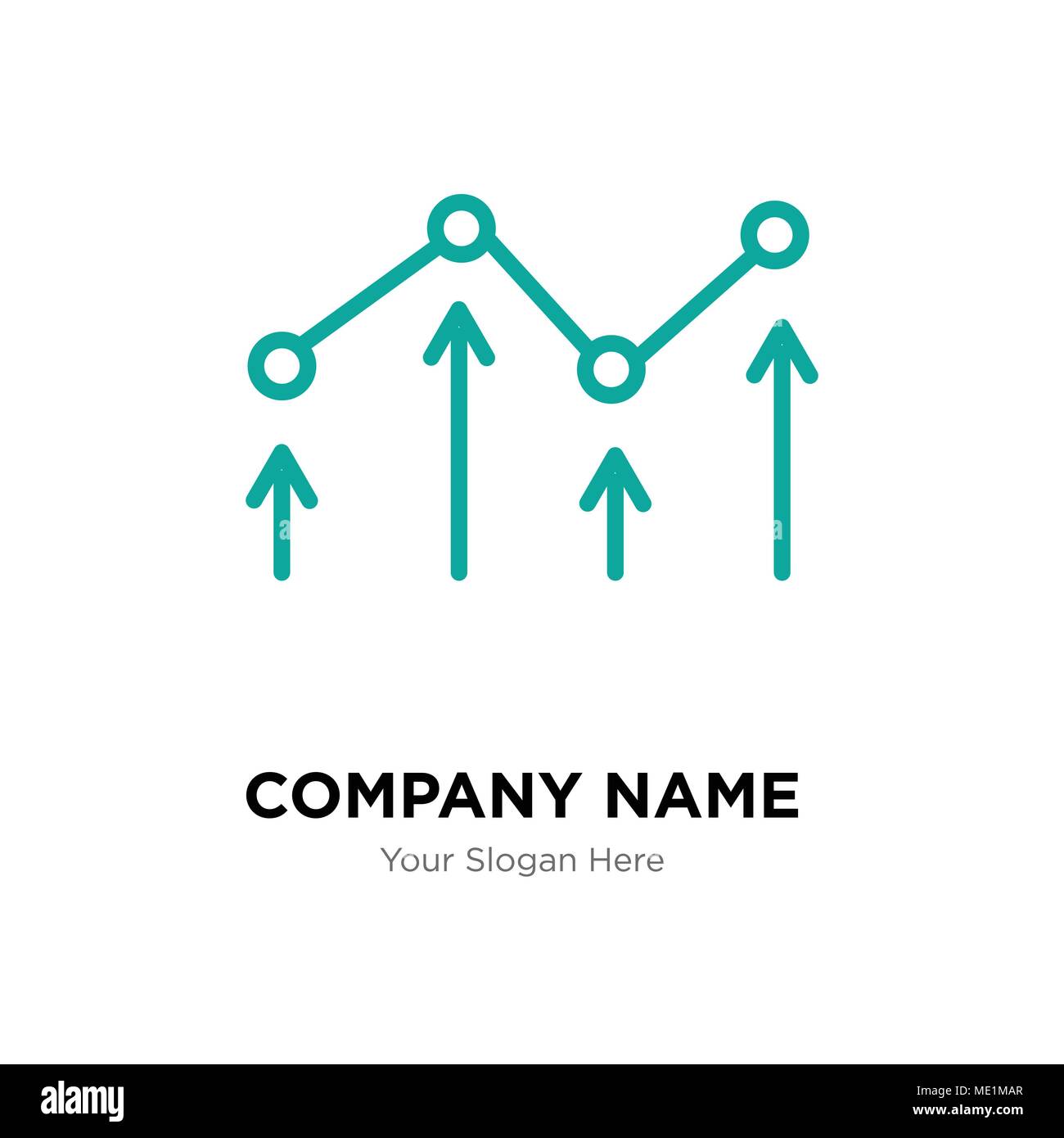 Decreasing chart company logo design template, Business corporate ...