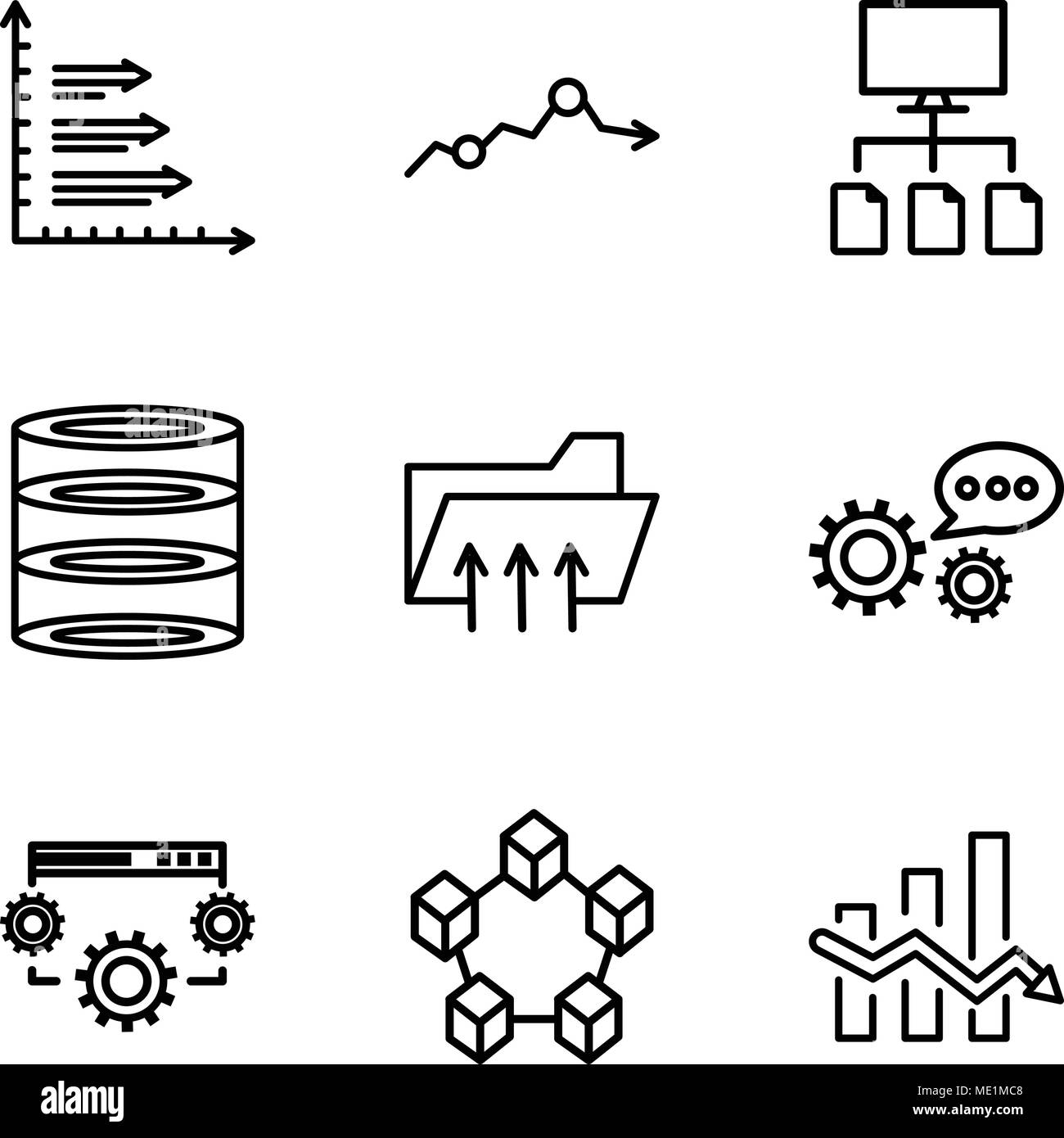 3d object settings icon Stock Vector Images - Alamy