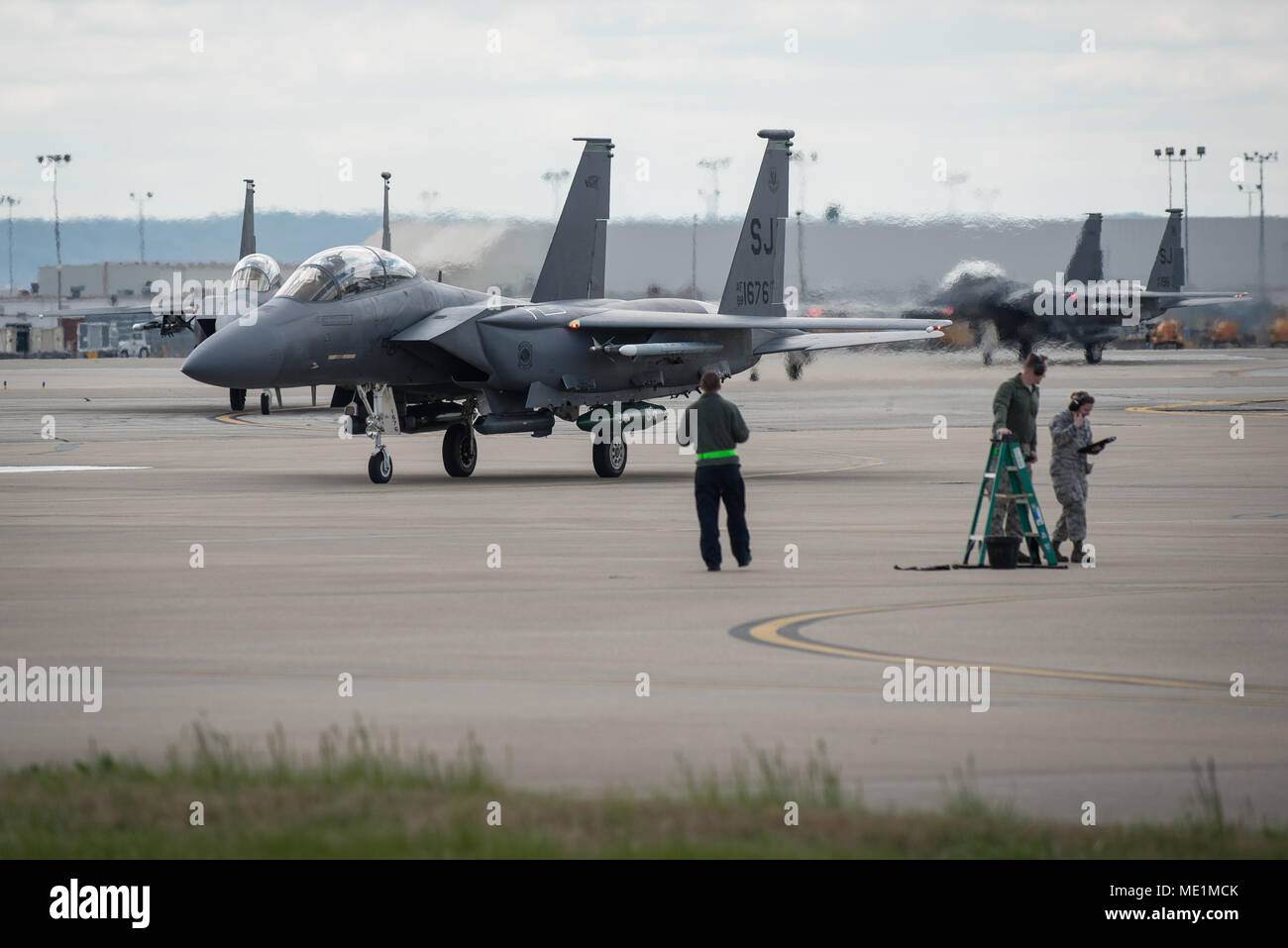 A group of F-15E “Strike Eagles” from Seymour Johnson Air Force Base, N ...