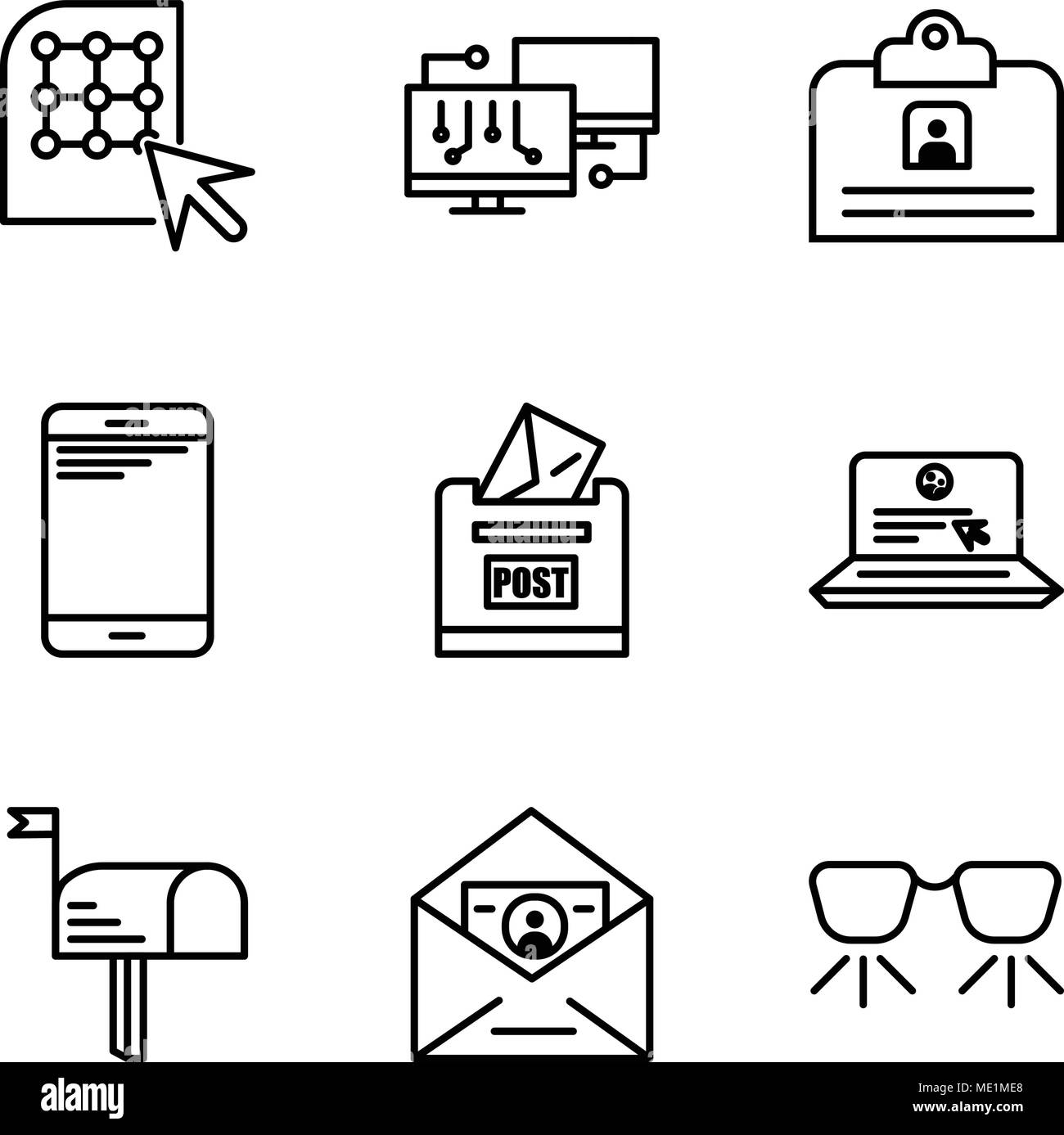 Hand design mailbox Stock Vector Images - Alamy