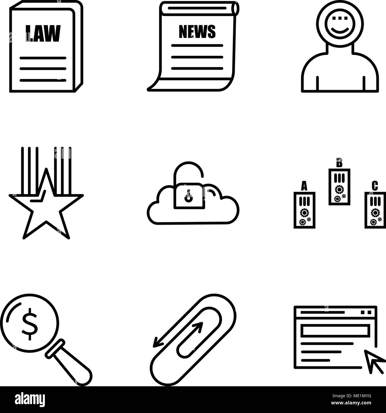 Law key Stock Vector Images - Alamy