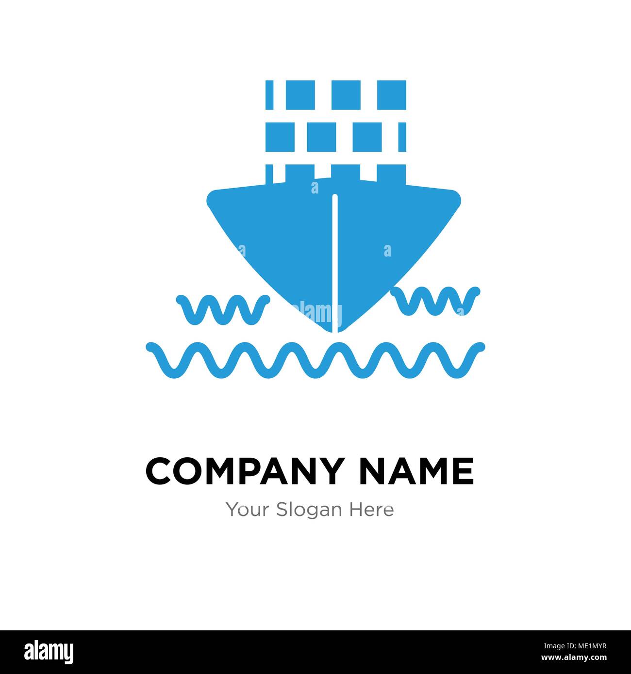 ship company logo design template, Business corporate vector icon Stock ...