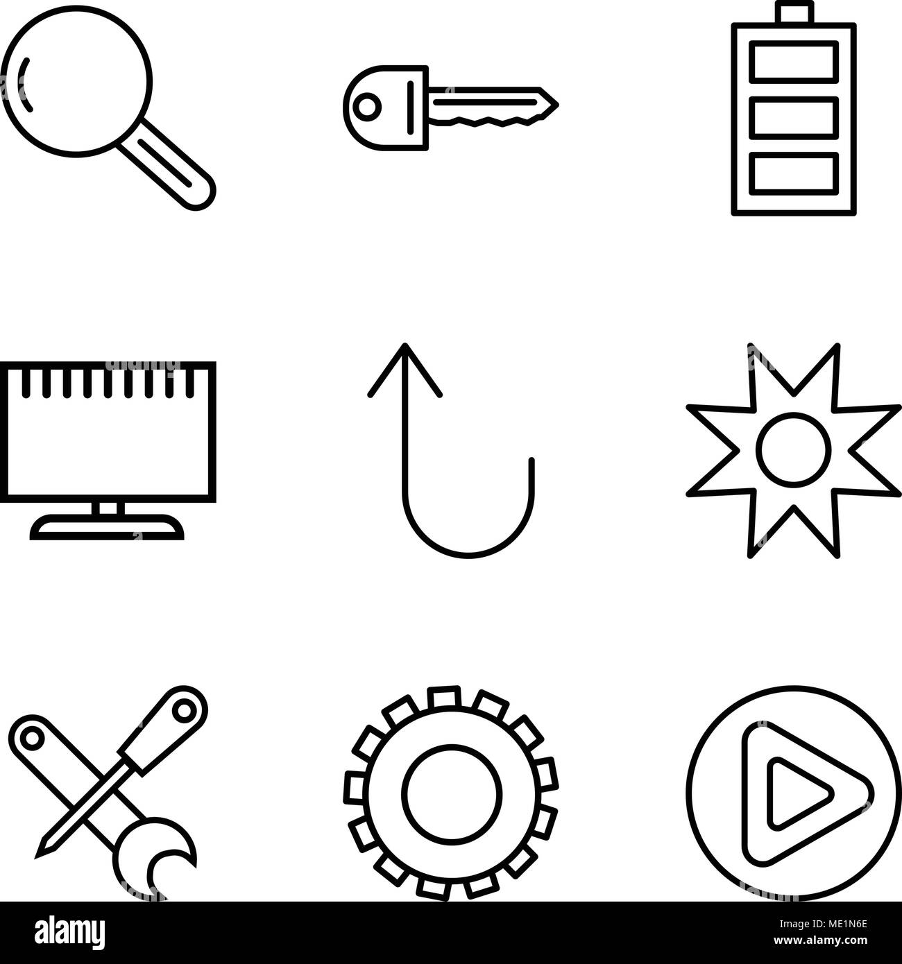 Vector Magnifying Glass Gear Icon Stock Photos & Vector Magnifying ...