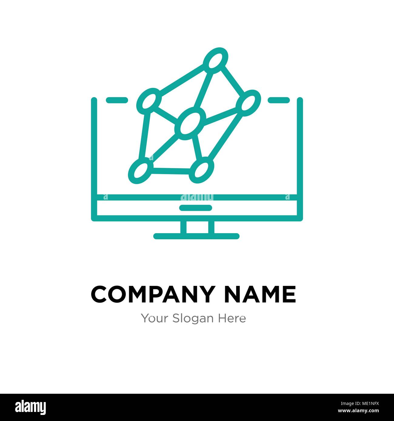 Hologram company logo design template, Business corporate vector icon ...