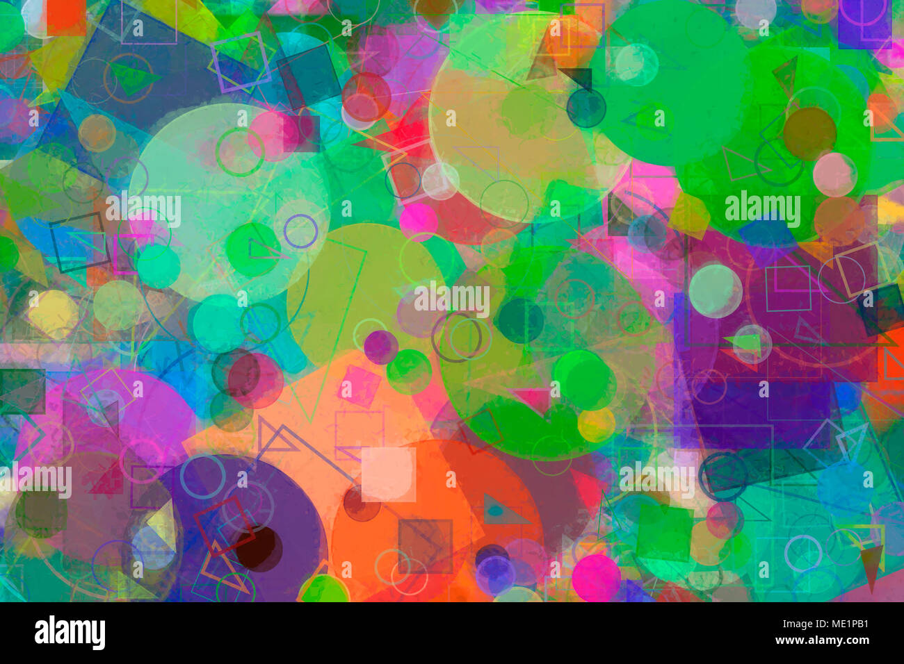 Random circle, square & rectangle shape, digital generative art for web ...