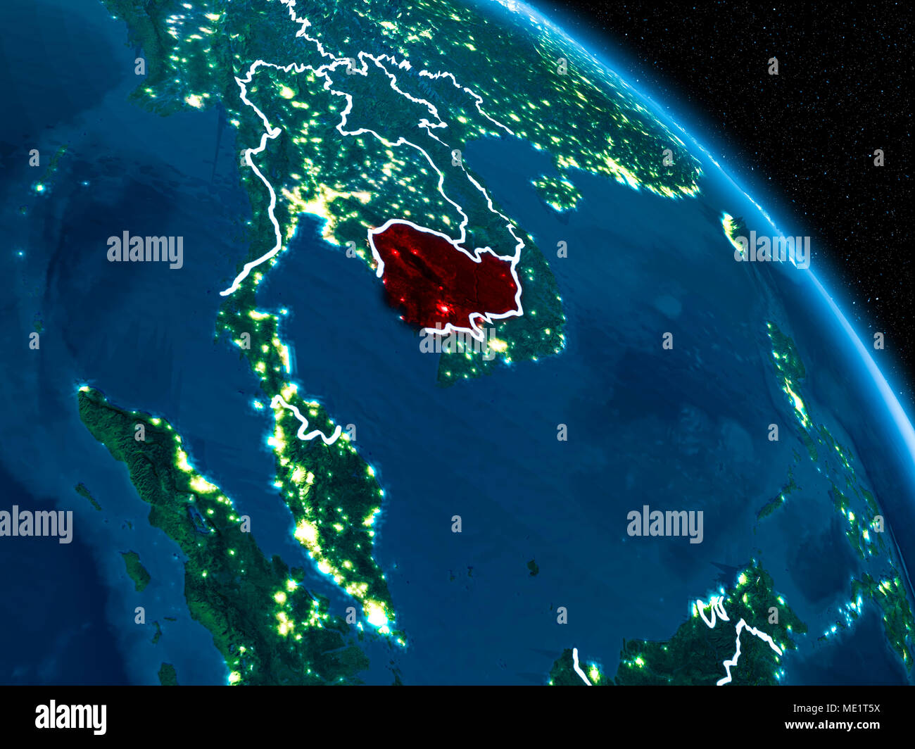 Cambodia on map asia asian cities hi-res stock photography and images ...