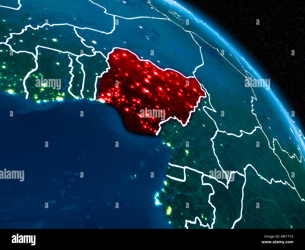 Nigeria at night with lights hi-res stock photography and images - Alamy