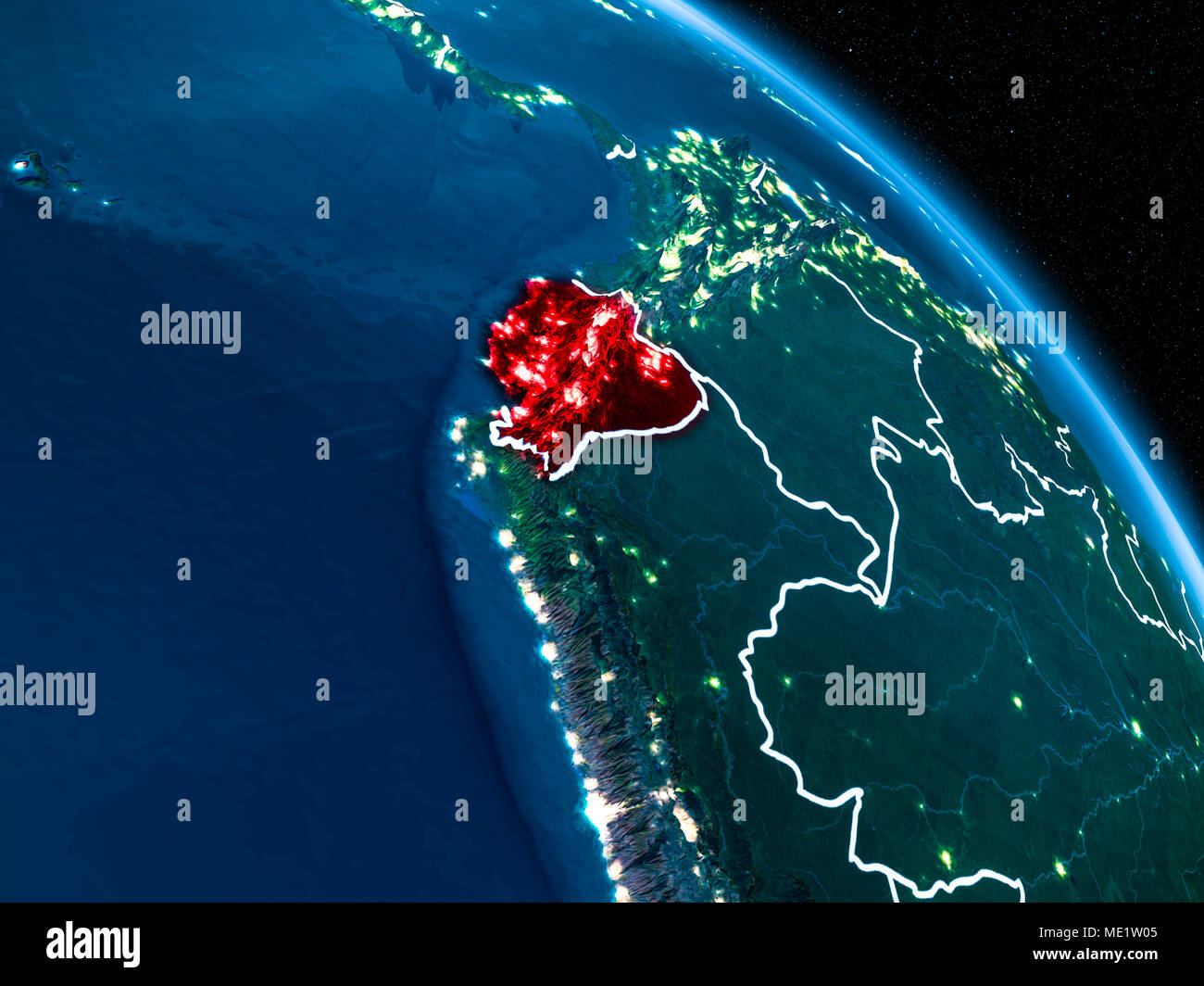Ecuador satellite image hi-res stock photography and images - Alamy
