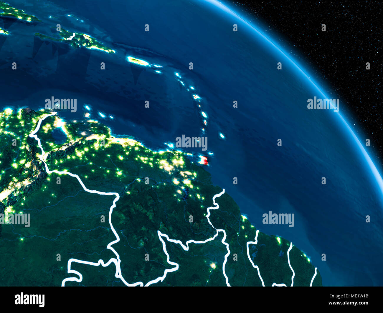 Satellite view antigua barbuda image hi-res stock photography and ...