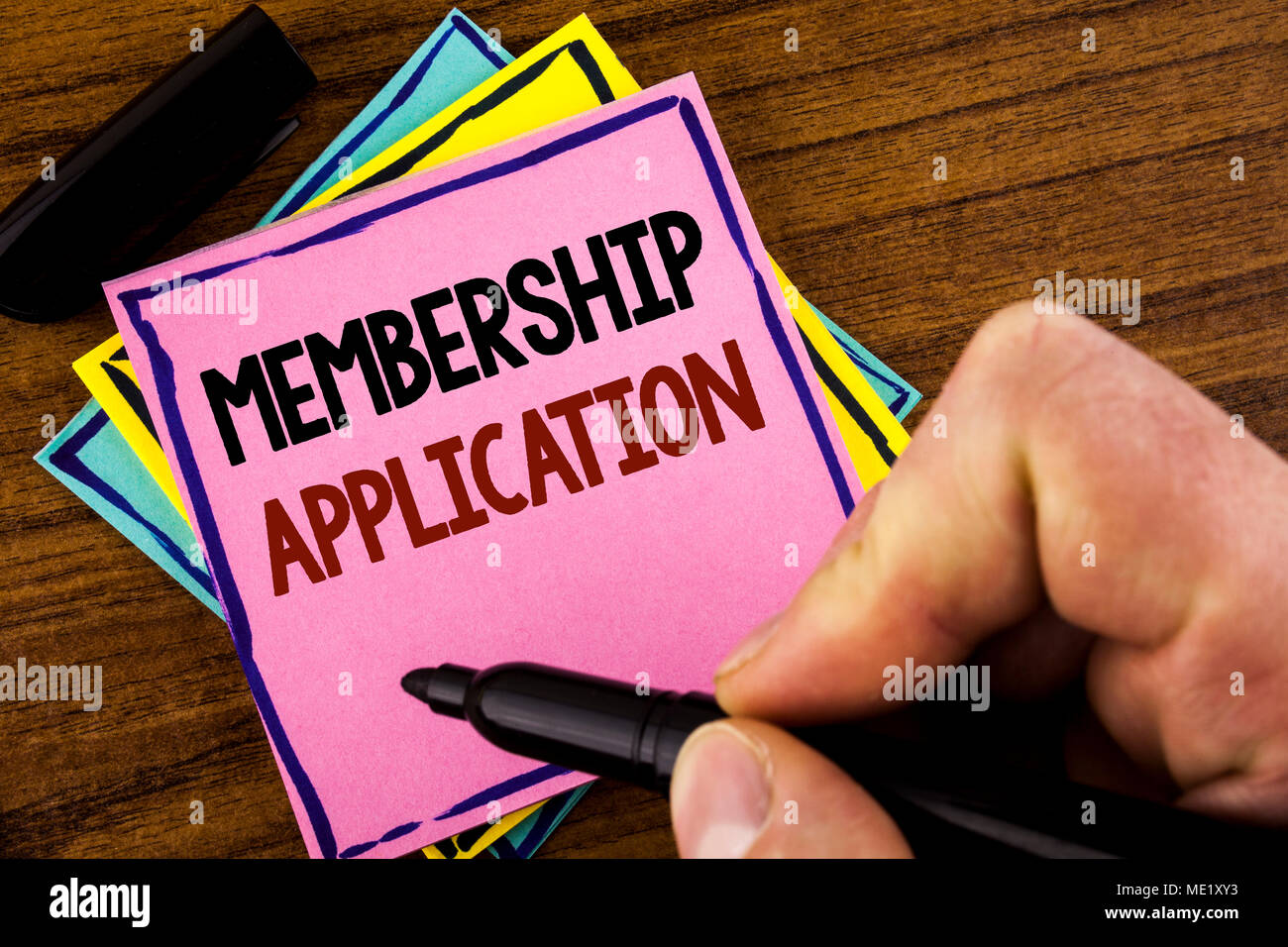 Word writing text Membership Application. Business concept for ...