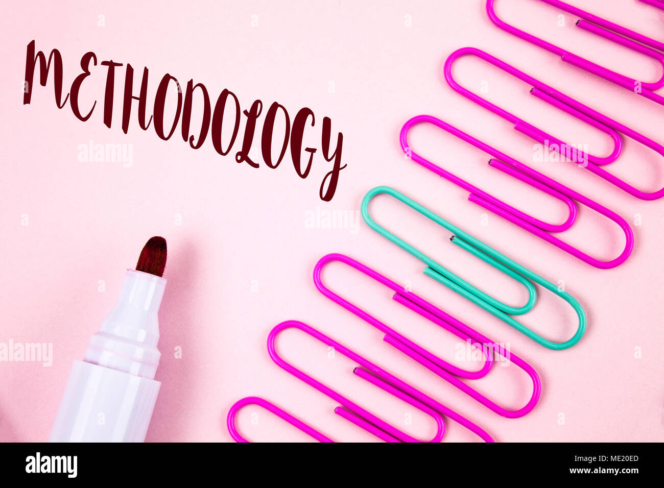 Writing note showing Methodology. Business photo showcasing System of ...