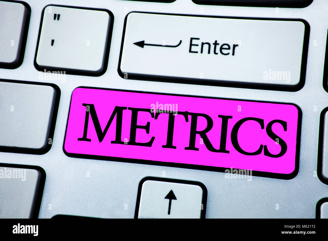 Text sign showing Metrics. Conceptual photo Method of measuring ...