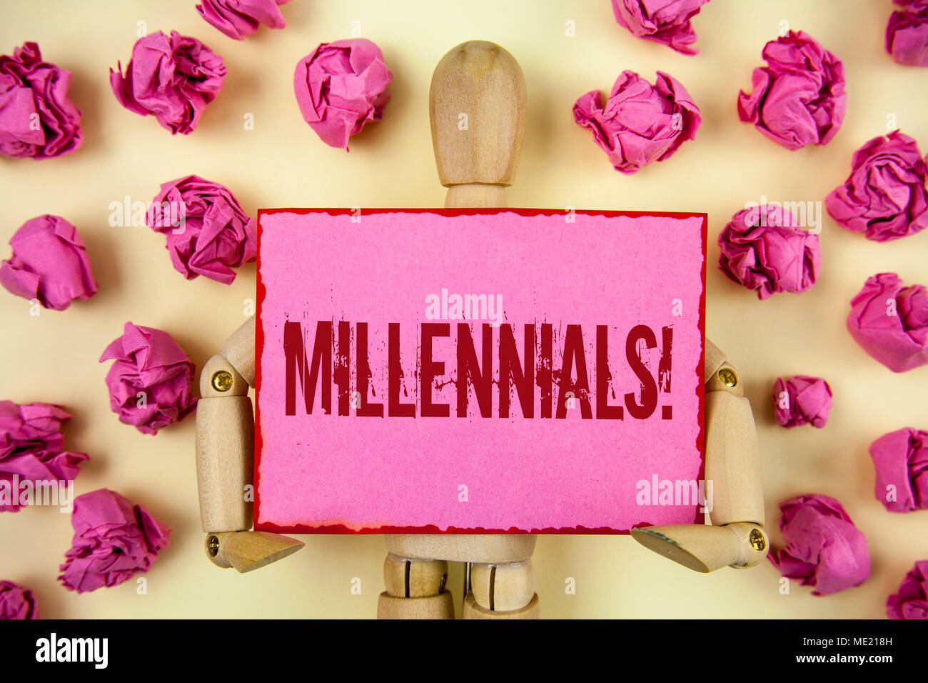 Handwriting text Millennials Motivational Call. Concept meaning ...