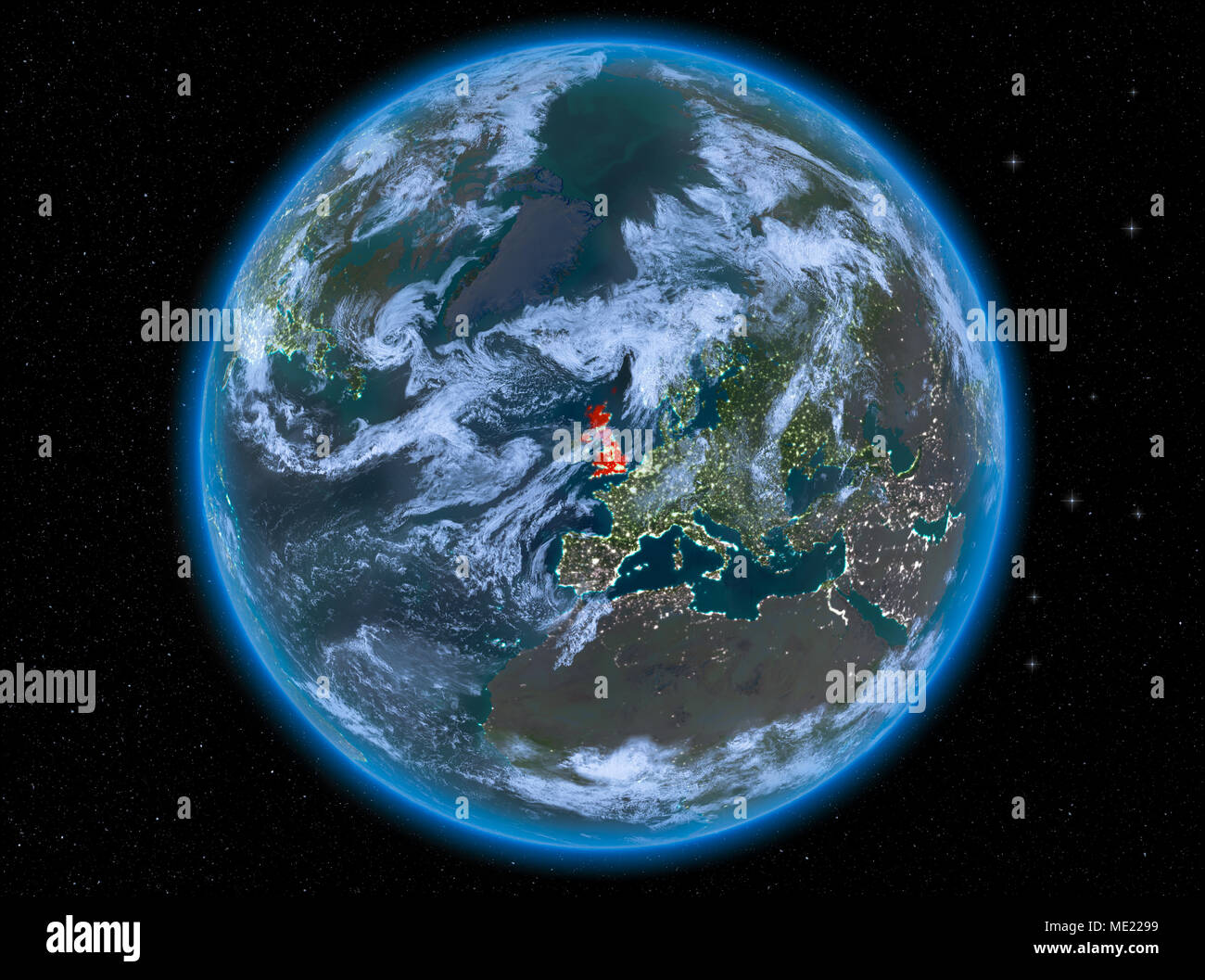 Great Britain Satellite View Stock Photos & Great Britain Satellite ...