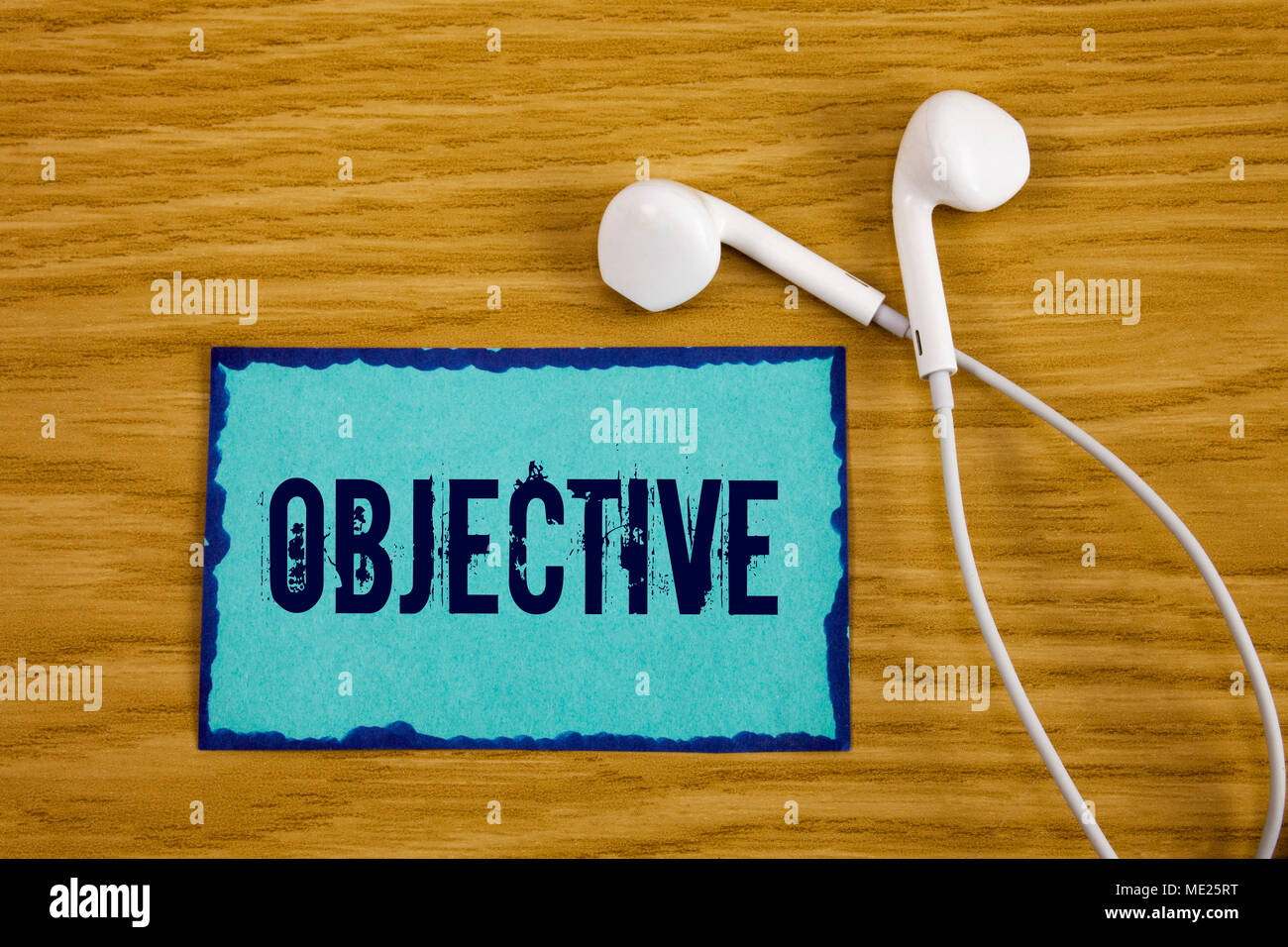 Writing note showing Objective. Business photo showcasing Goal planned ...