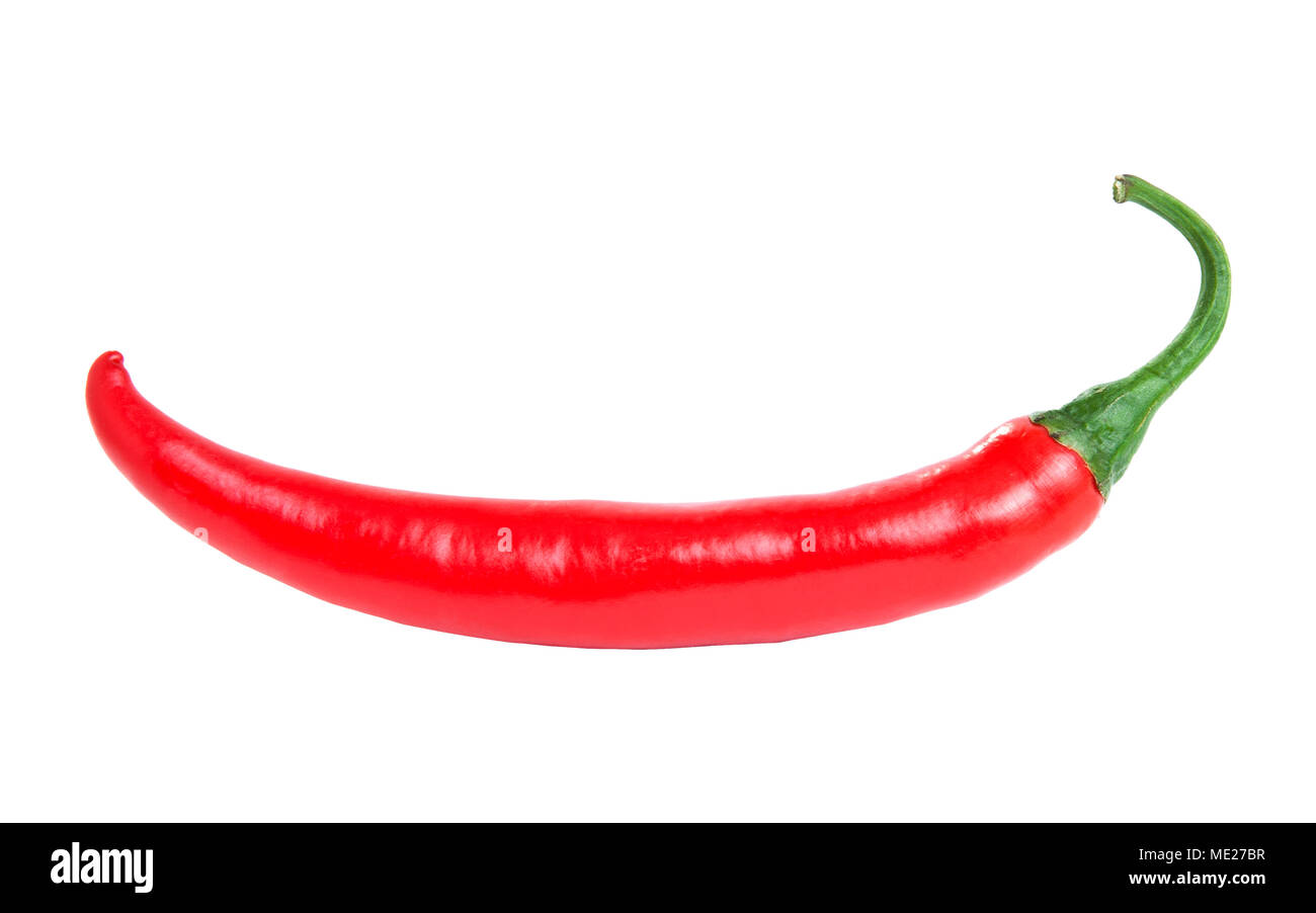file of red chilli isolated on white Stock Photo - Alamy
