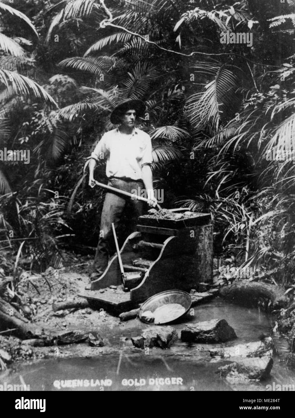Gold Panning Black and White Stock Photos & Images - Alamy