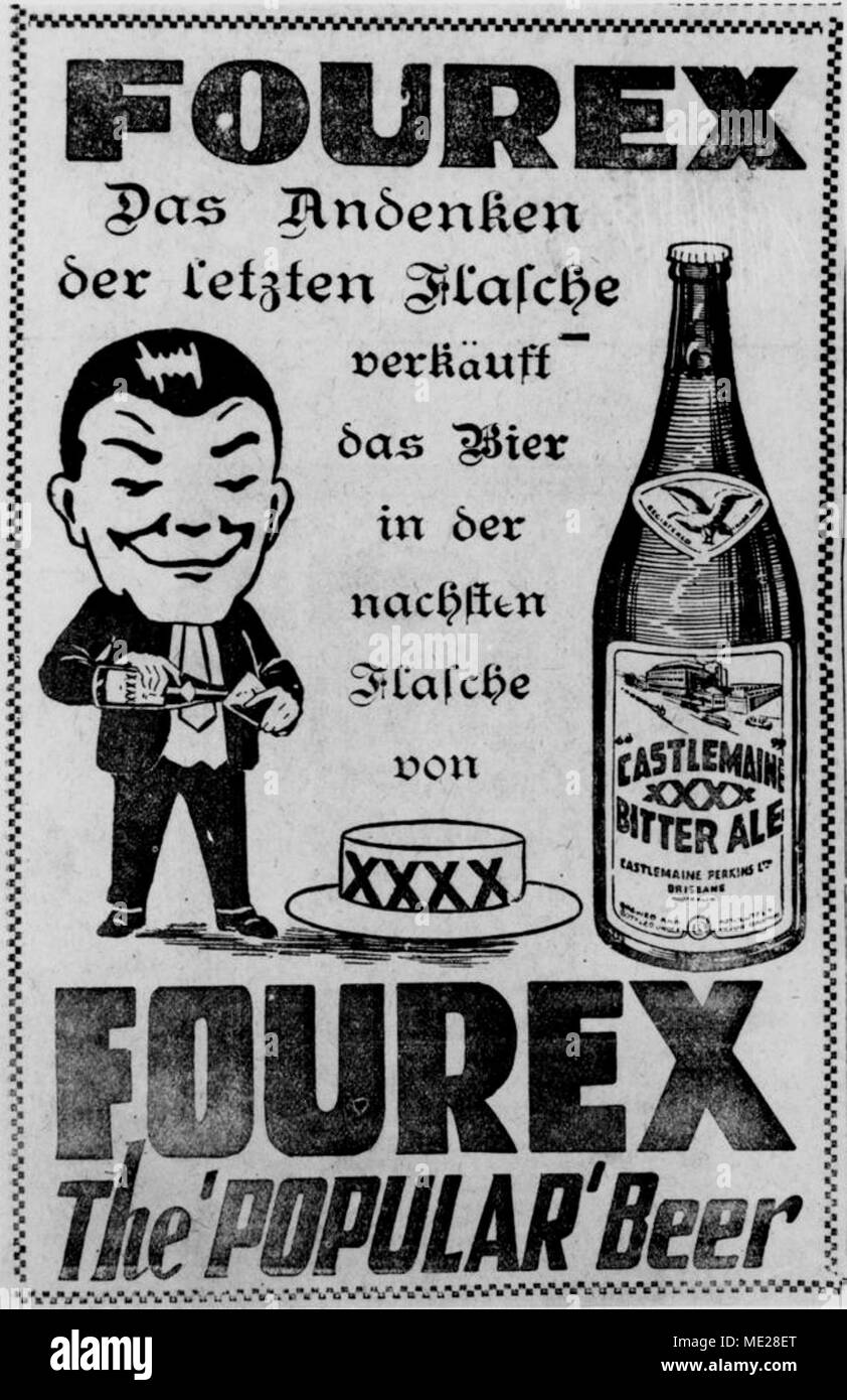 Fourex beer advertisement Stock Photo - Alamy