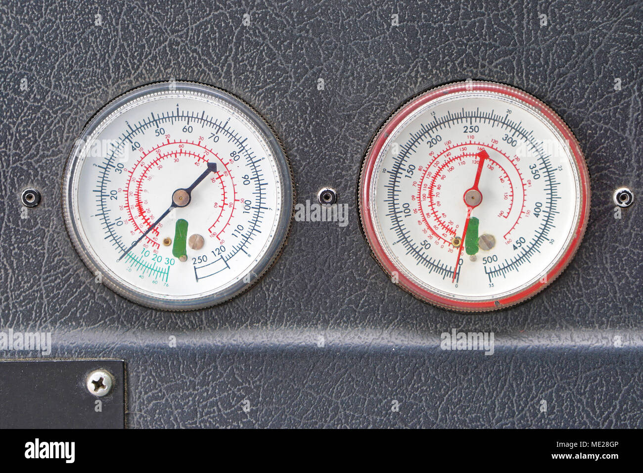 Two manometers for pressure measurement in service Stock Photo - Alamy