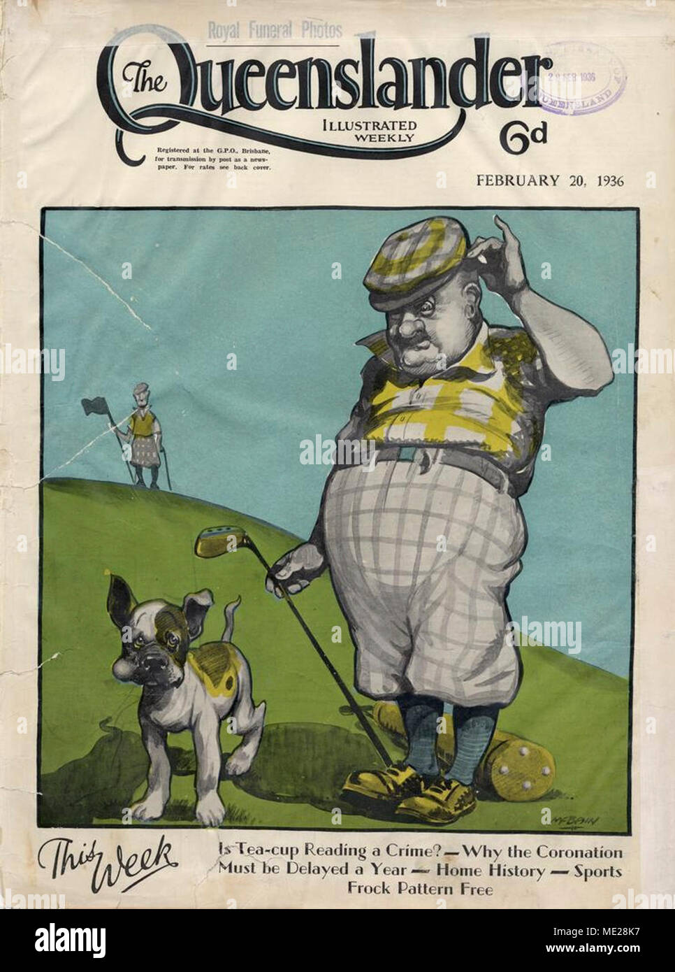 Illustrated front cover from The Queenslander, February 20, 1936 Stock ...