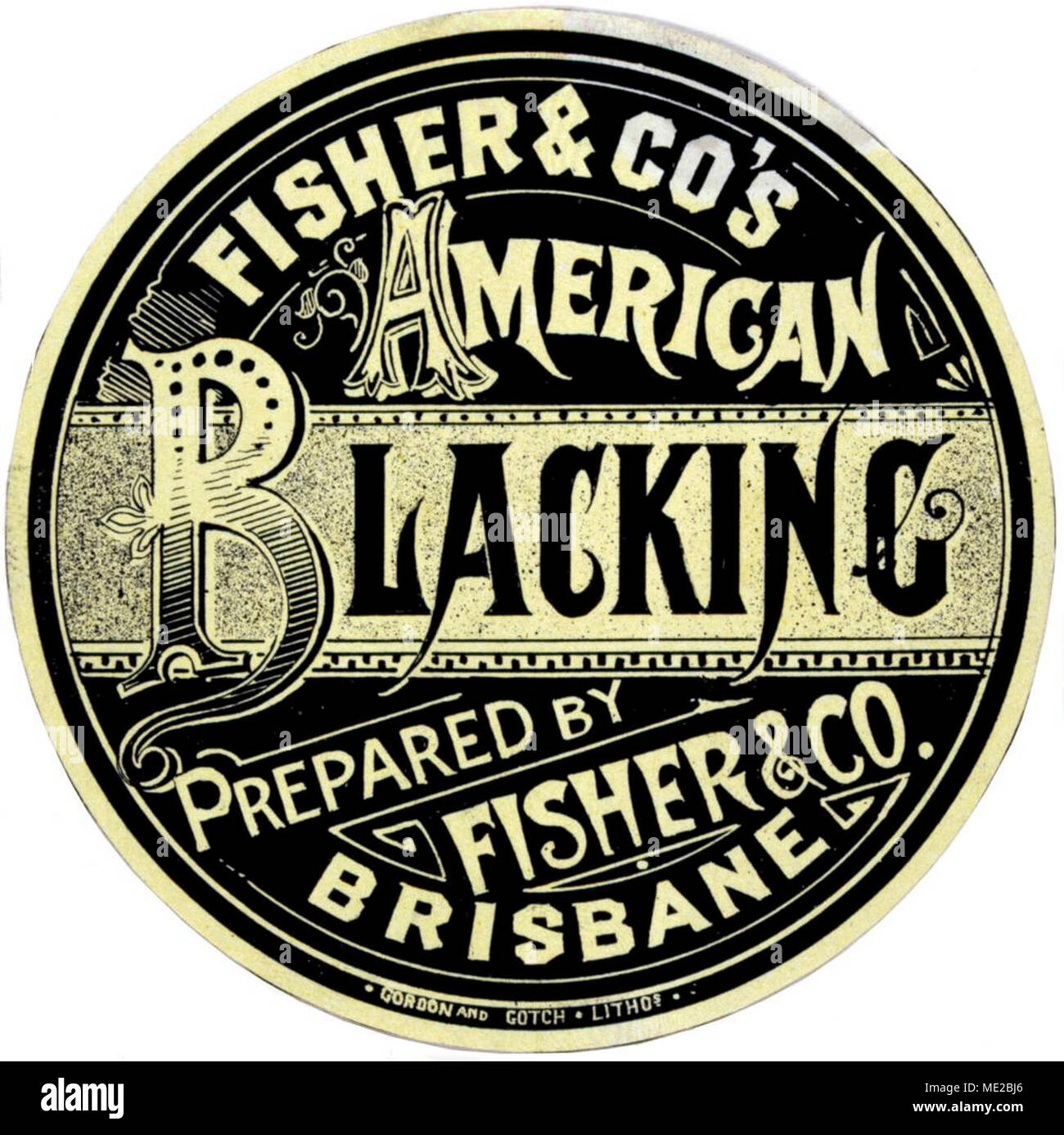 Fisher & Co blacking label Stock Photo - Alamy