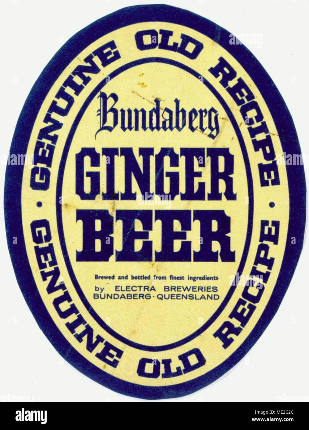 Bundaberg Ginger Beer label Stock Photo - Alamy